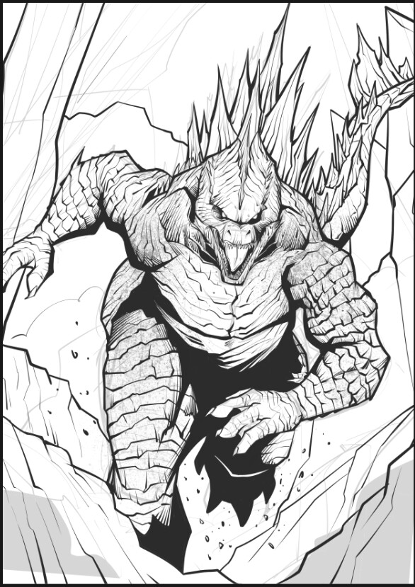 ArtStation - Godzilla Inks