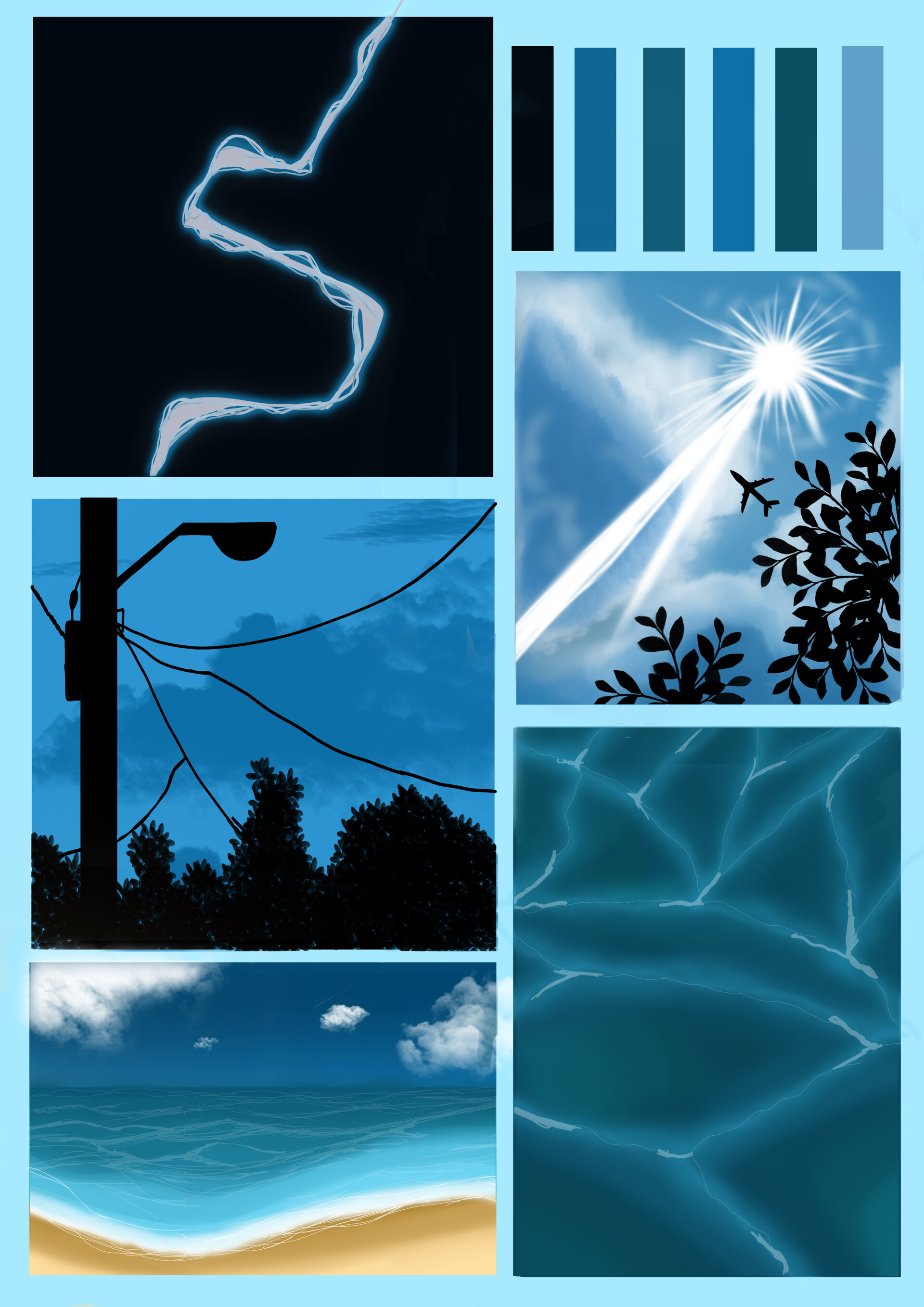 ArtStation - monochromatic digital painting