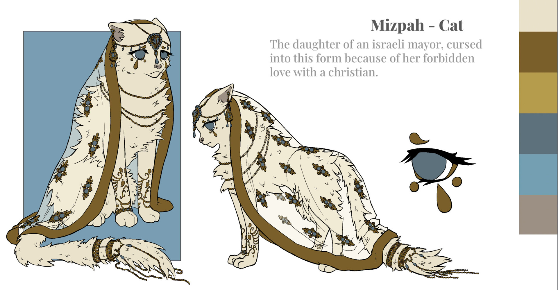ArtStation - Mizpah, cat princess | chatacter design (uni work)