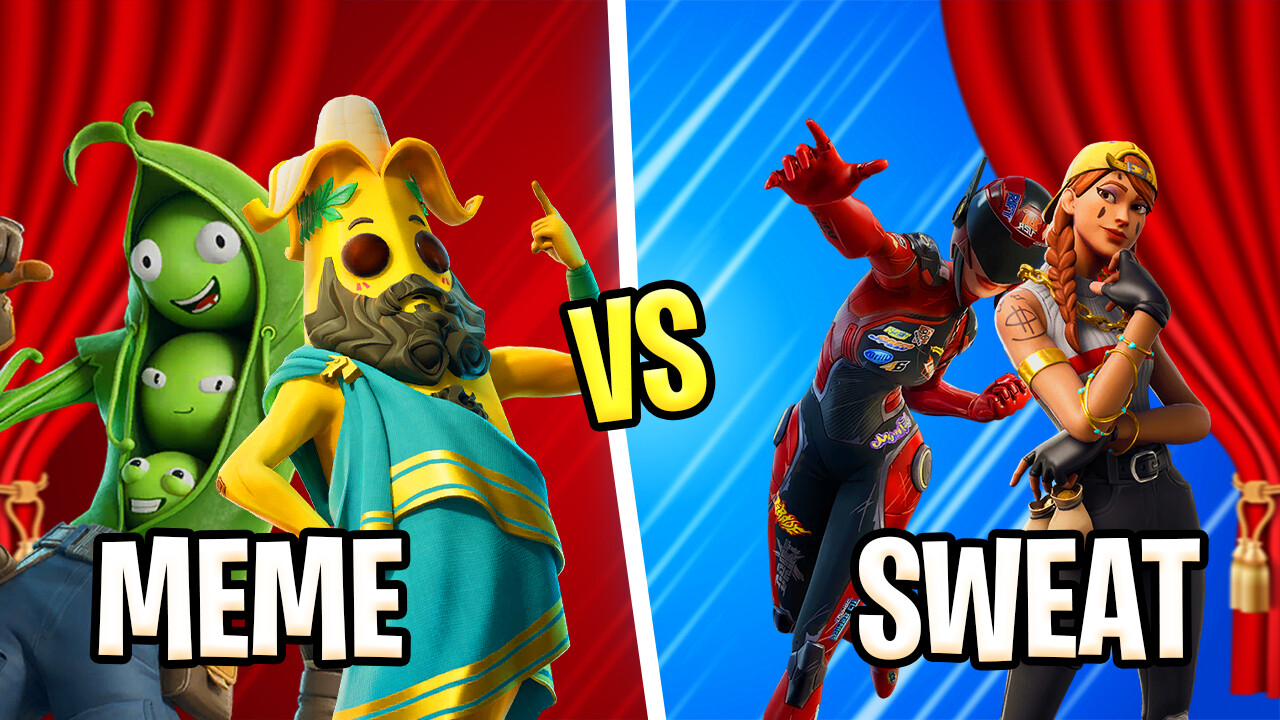 ArtStation - THUMBNAIL - MEME vs SWEAT Fortnite Fashion Show