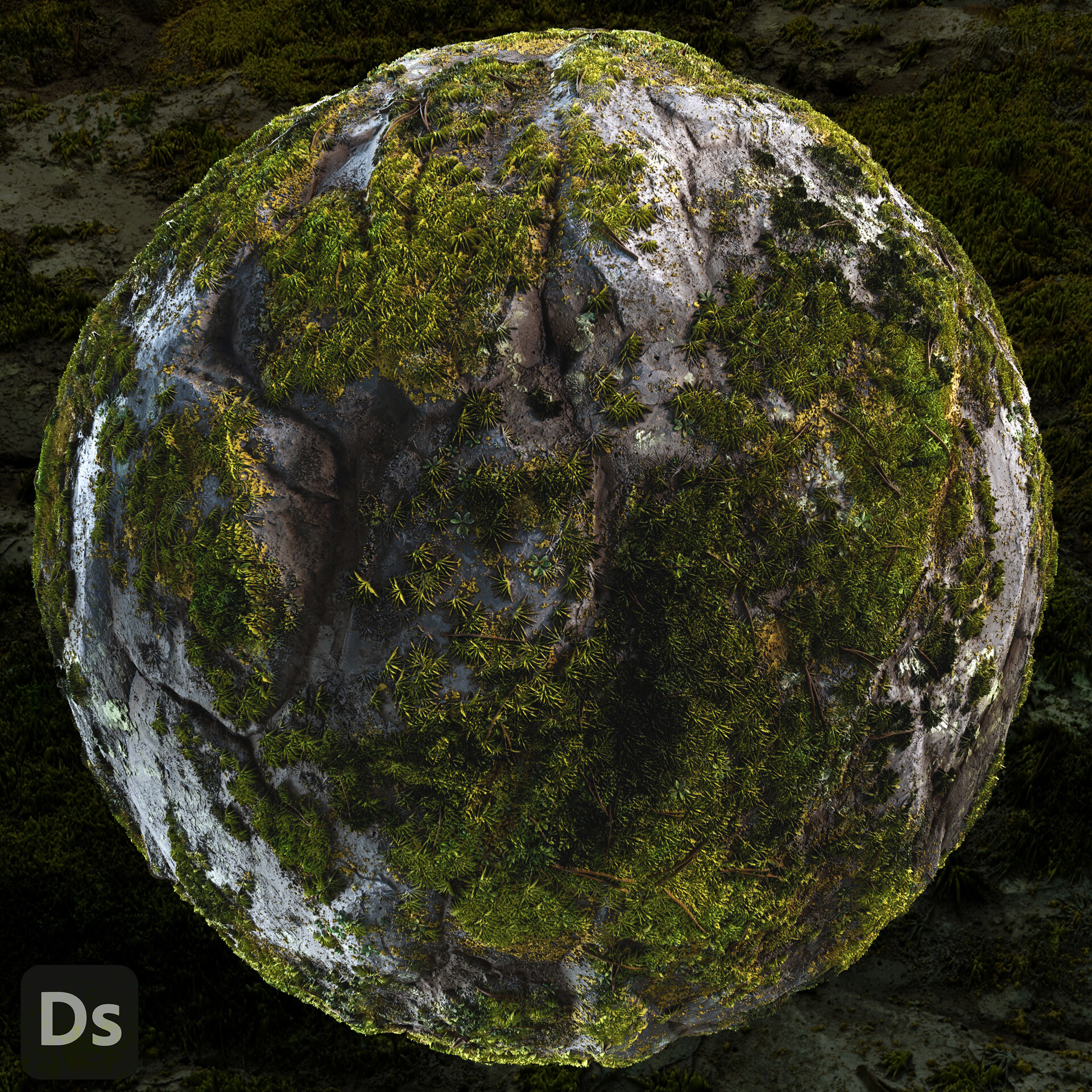 ArtStation - Mossy Rock Texture