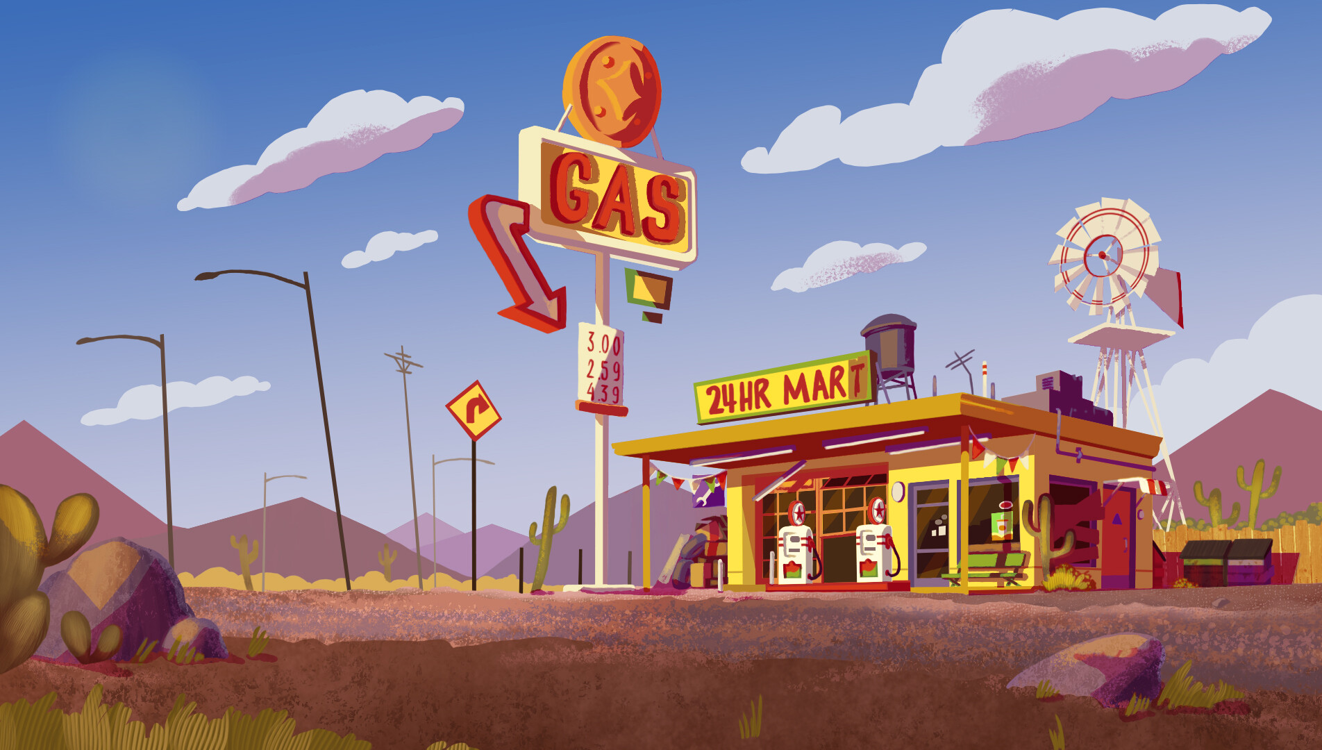 ArtStation - gas station