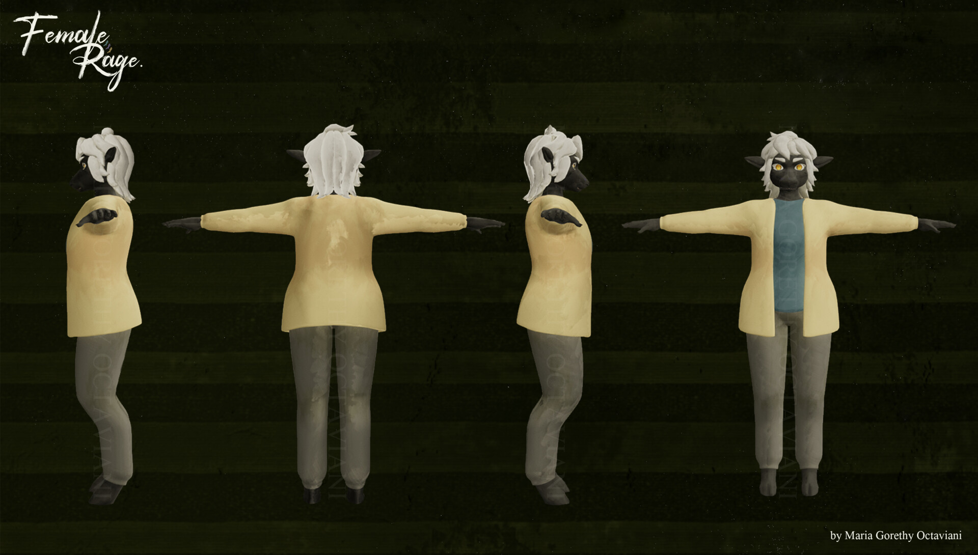 ArtStation - Female Rage 360 Character Reference