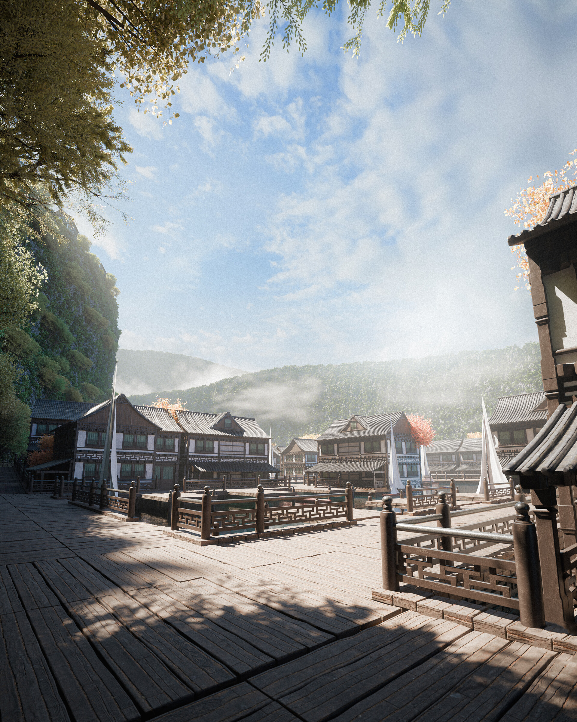 ArtStation - Floating Village