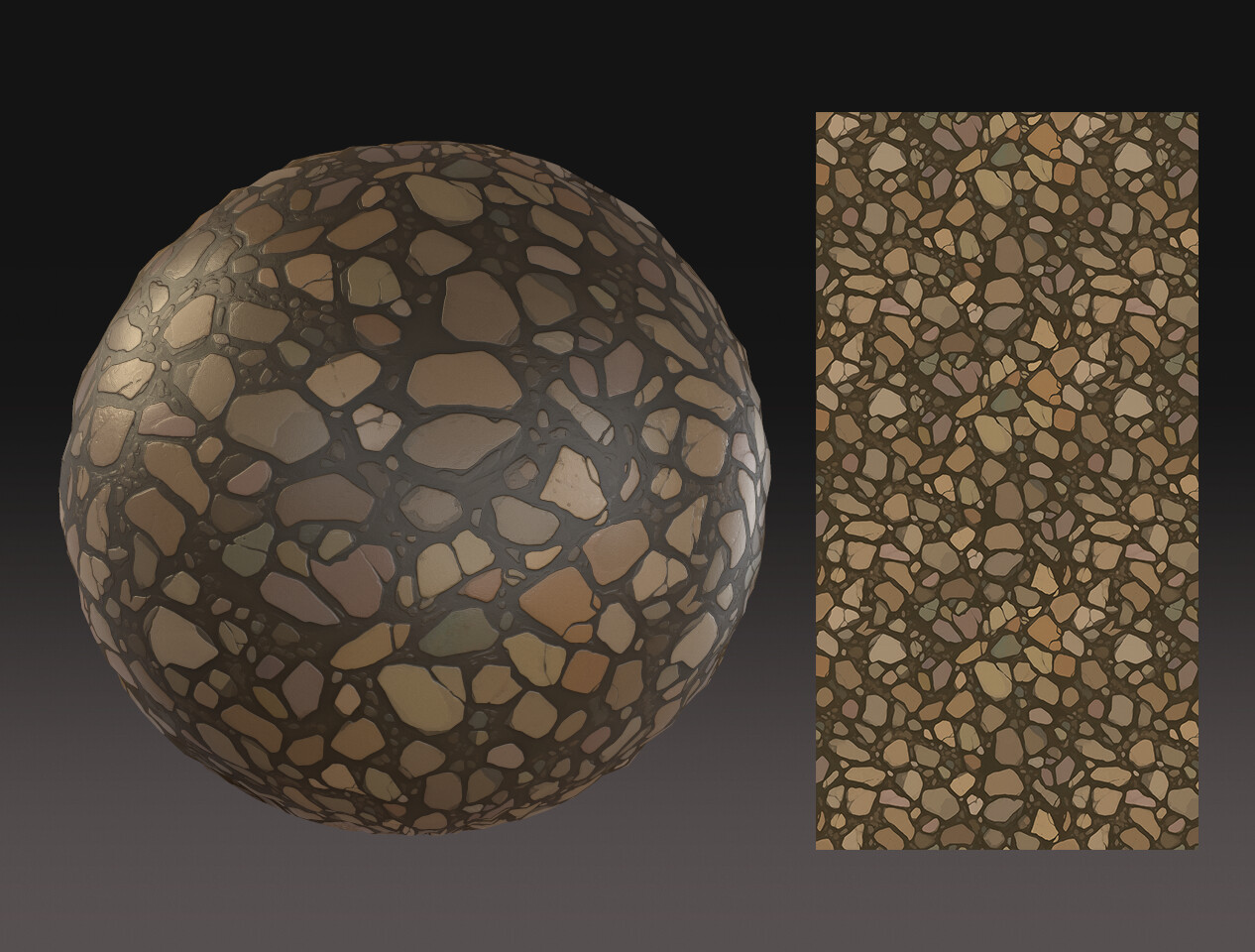 ArtStation - Handpainted seamless stylised ground texture