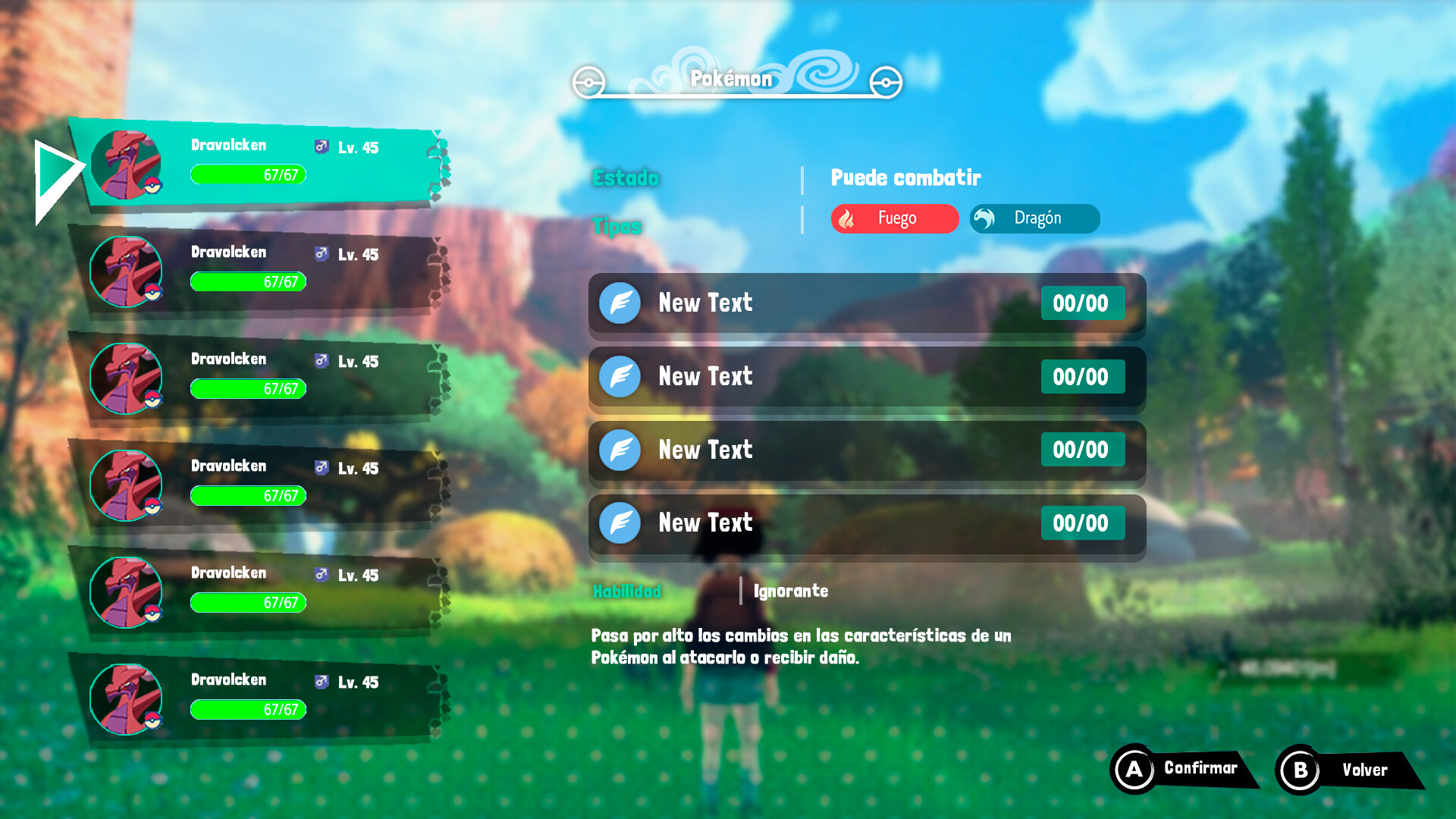 ArtStation - Menu pokemon estadisticas ui