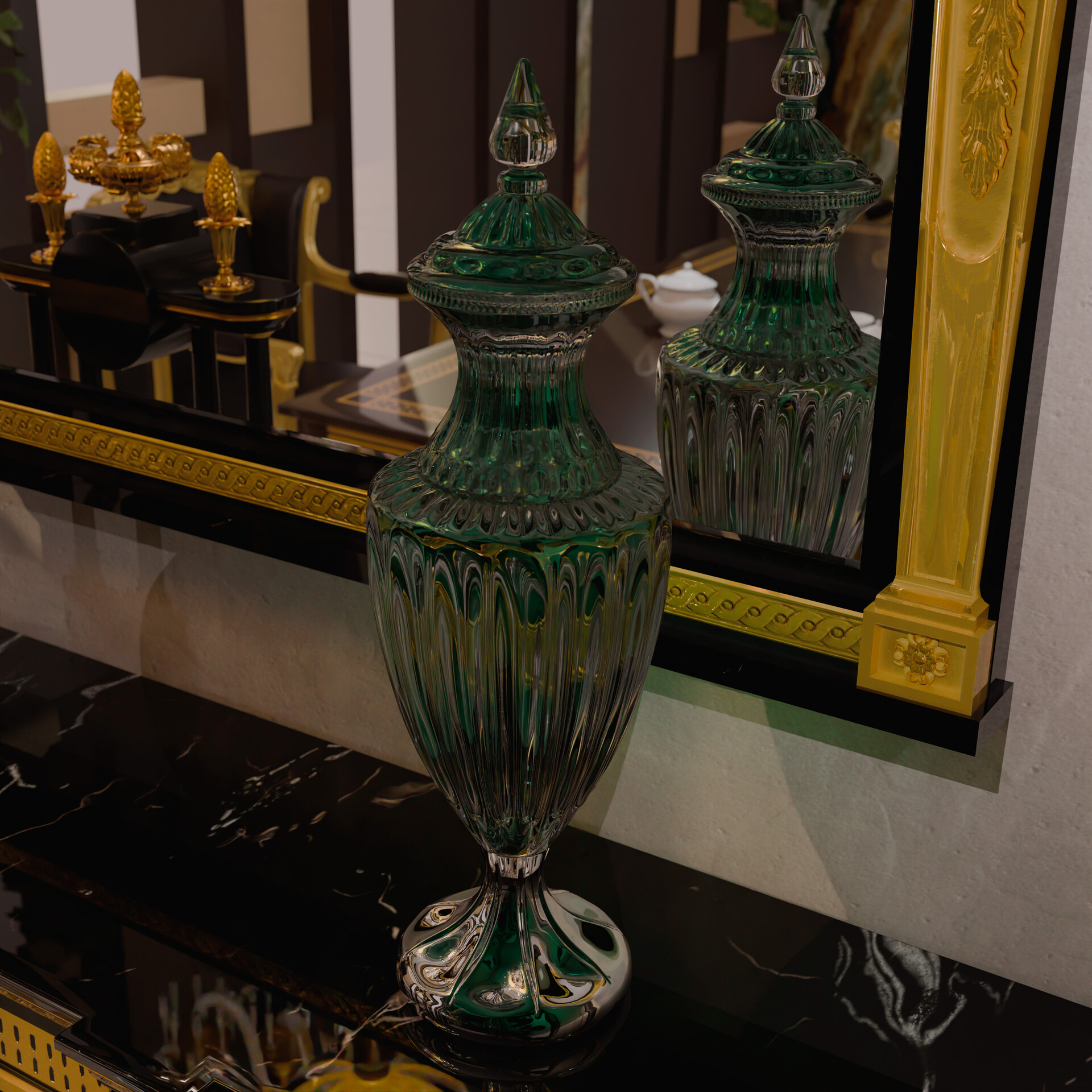 Raushan Sadvakas (sodrose) - Classique furniture renders for Mariner Luxury