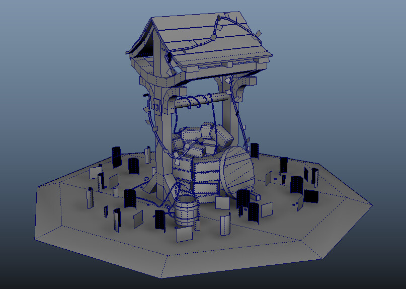 SimuLANtion - Stone Well 3D Model