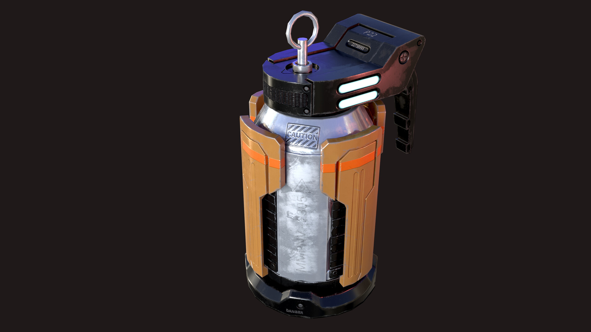 SimuLANtion - Sci-fi Grenade 3D Model