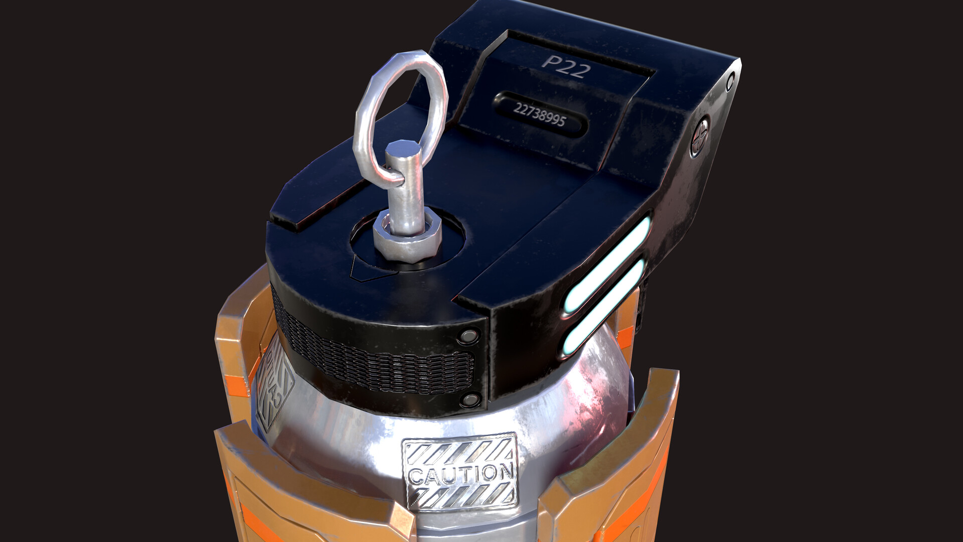 SimuLANtion - Sci-fi Grenade 3D Model
