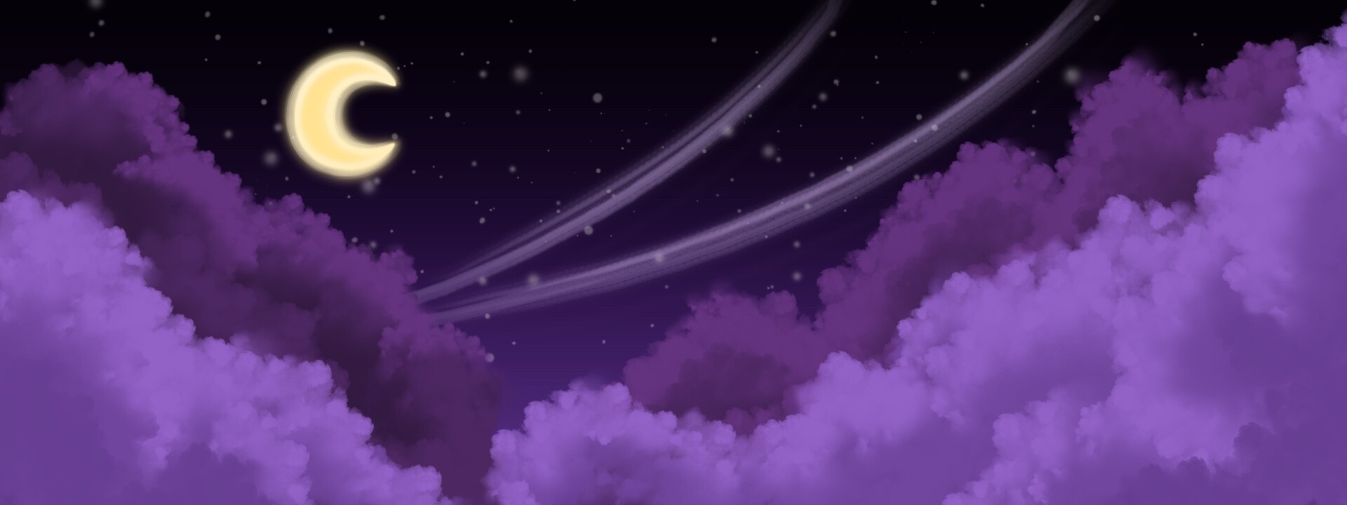 ArtStation - Purple Cloudy Night