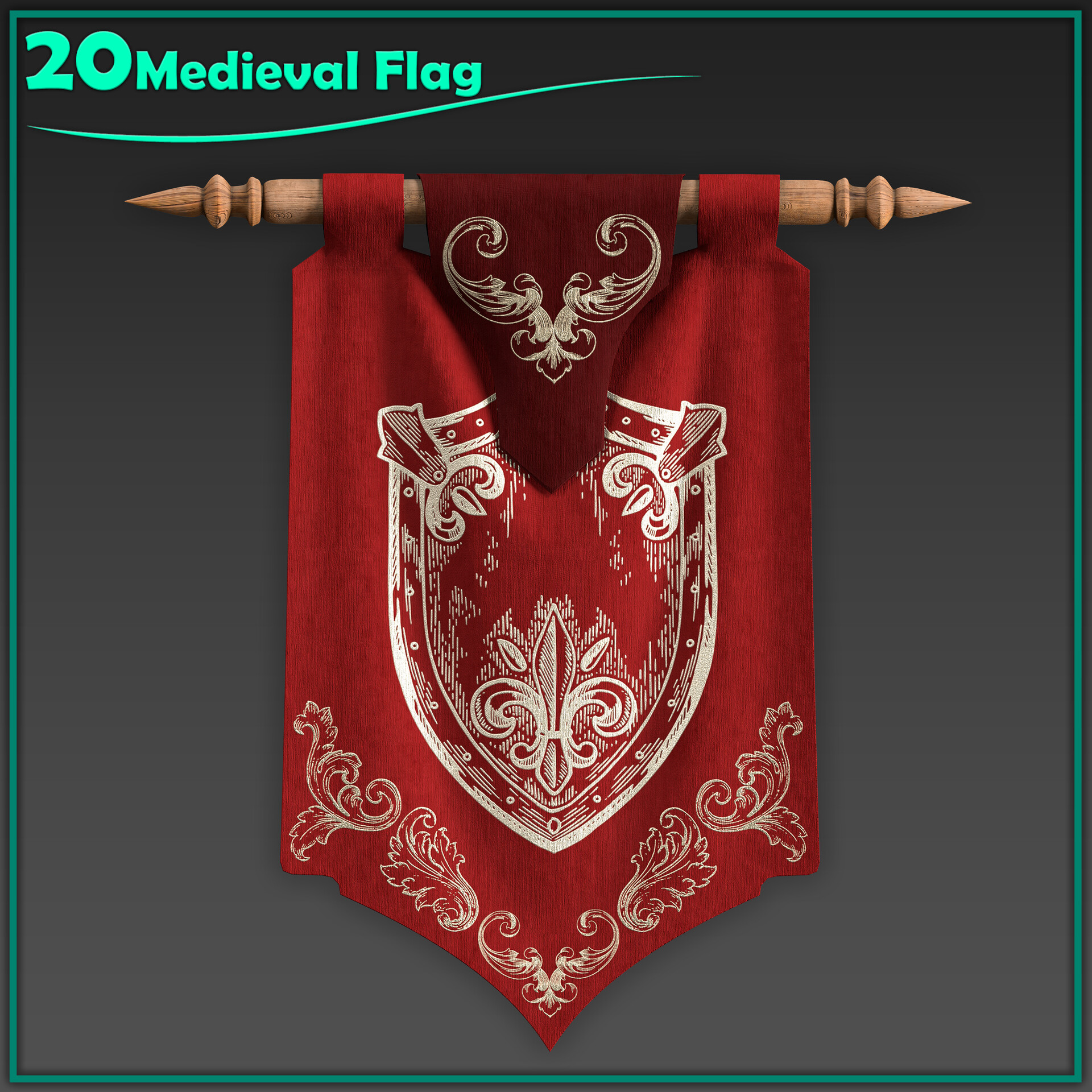ArtStation - 20 medieval flag