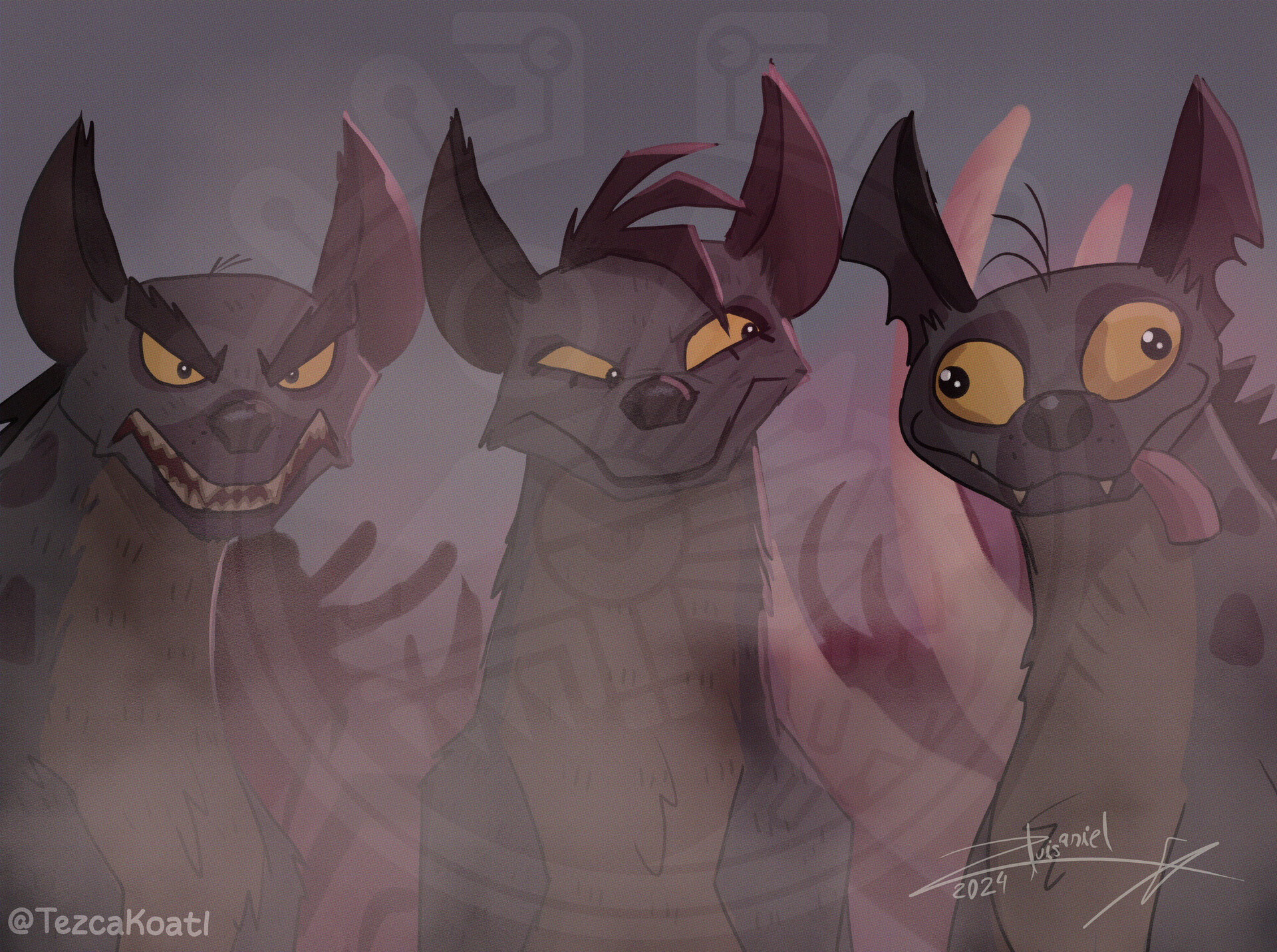 ArtStation - Ghidorah Meme (TLK Hyenas version)