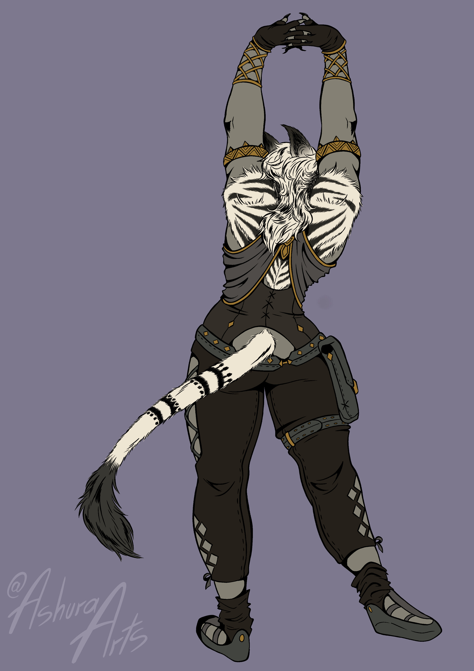 Ashura Arts Ffxiv Female Hrothgar Character Commission