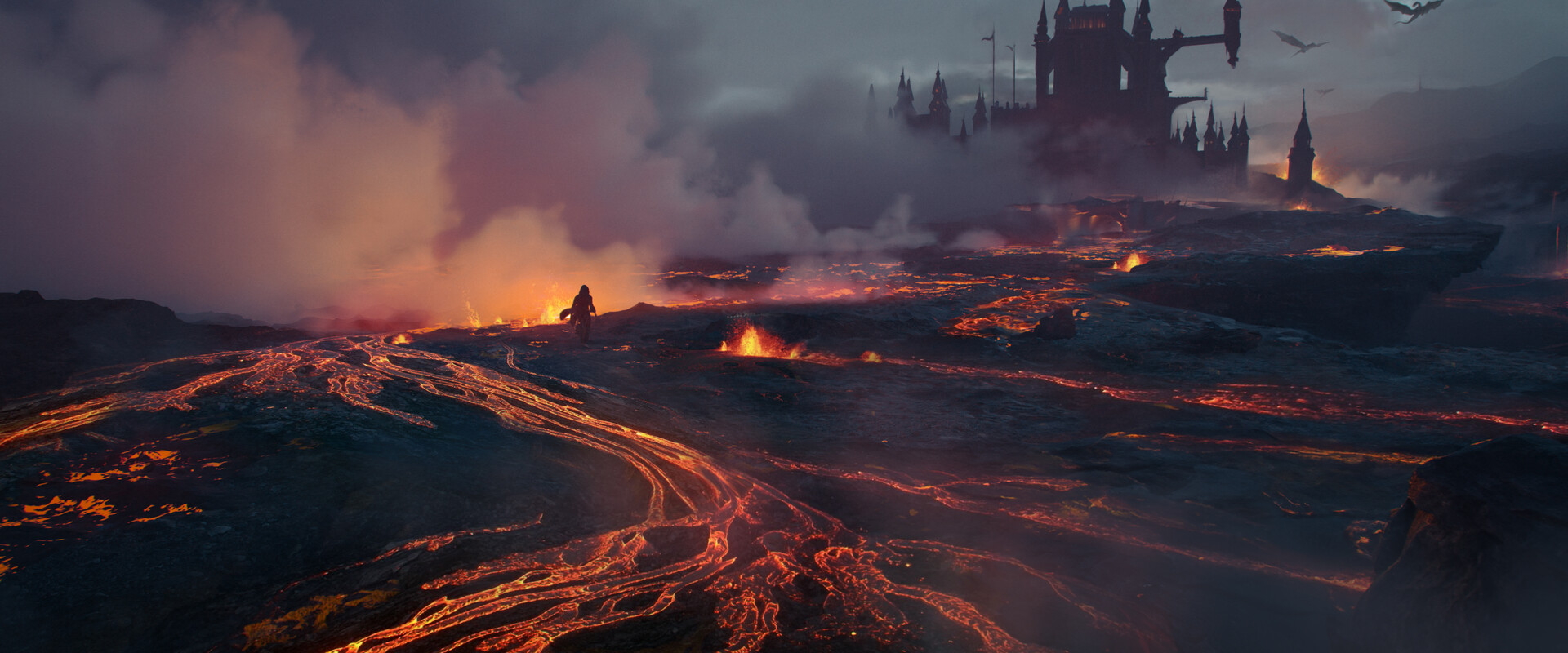 ArtStation - volcanic vampire castle