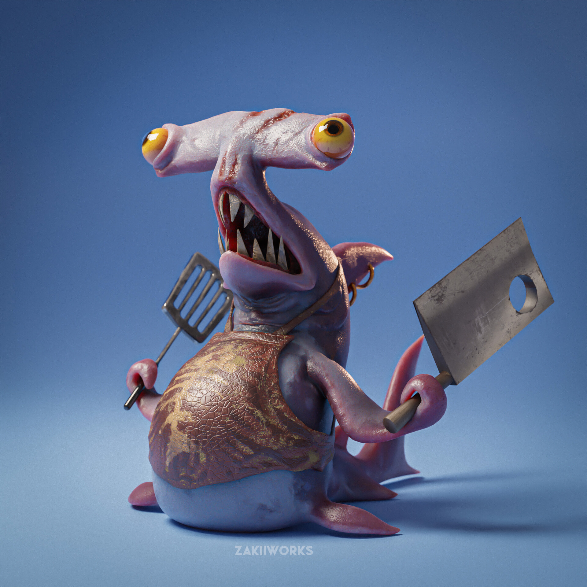 ArtStation - hammerhead shark sculpt