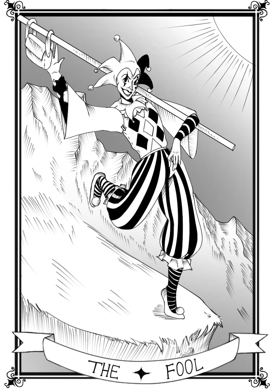 ArtStation - "The fool" tarot card in my style. Both digital and ...