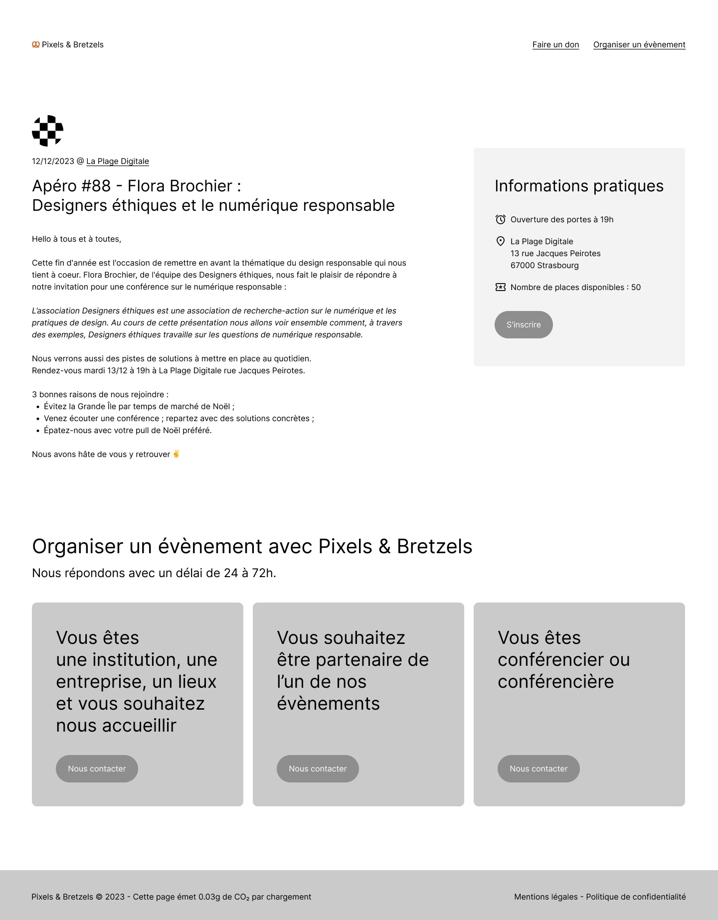 Florent BAERMANN - Pixel&Bretzel - Maquette de site web