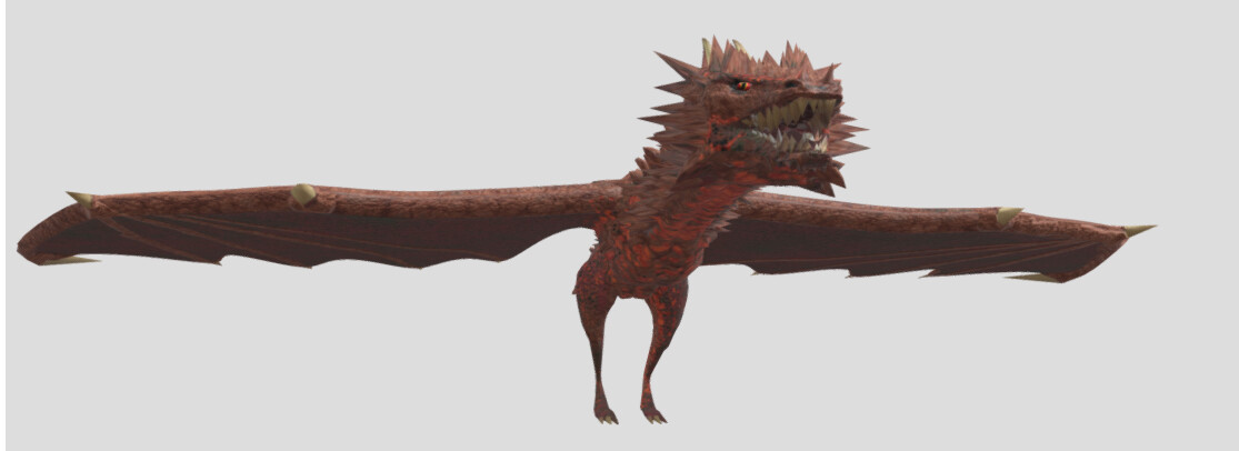 ArtStation - Dragon Model for Creative Media HNC VFX Project 2024
