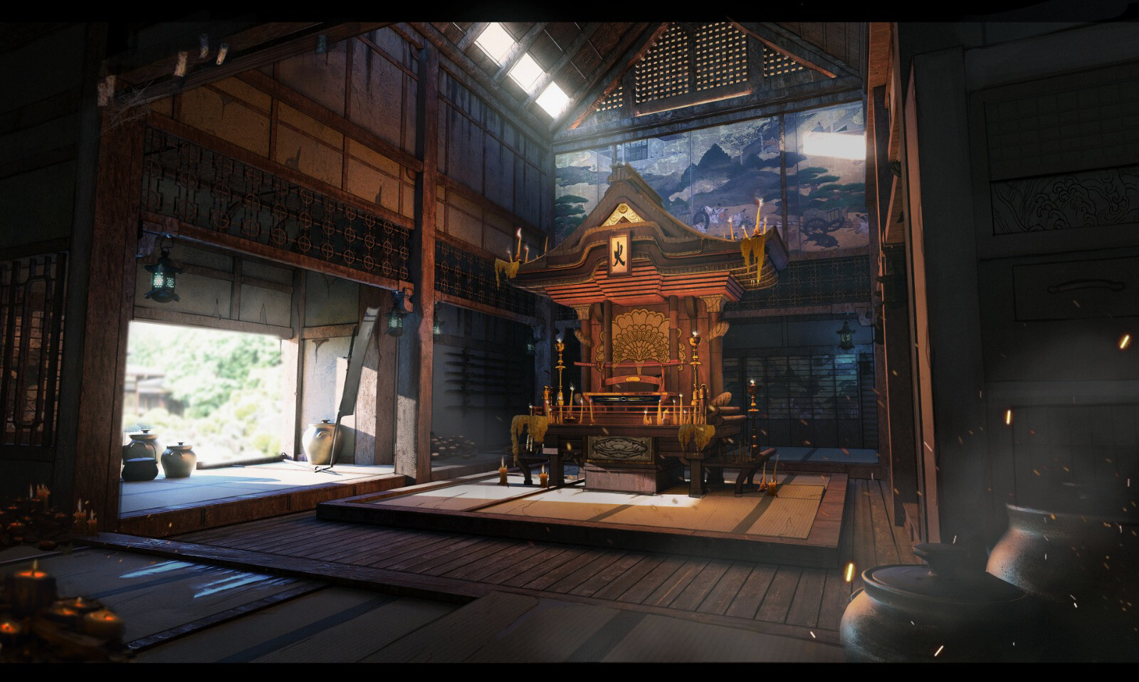 ArtStation - japanese sword chamber environment