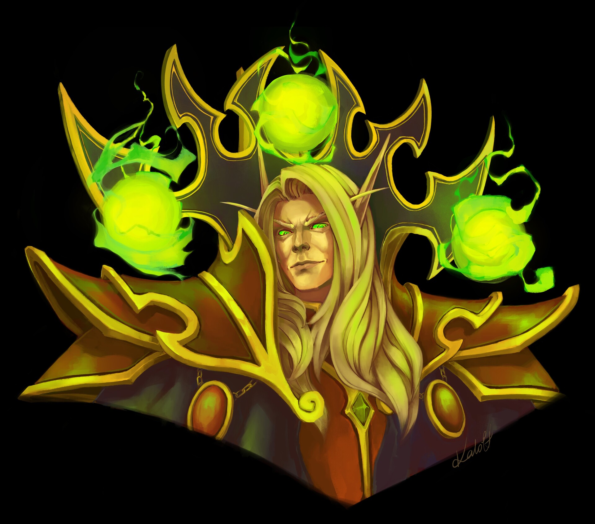 ArtStation - Kael'thas Sunstrider - Fanart, portrait, 2024