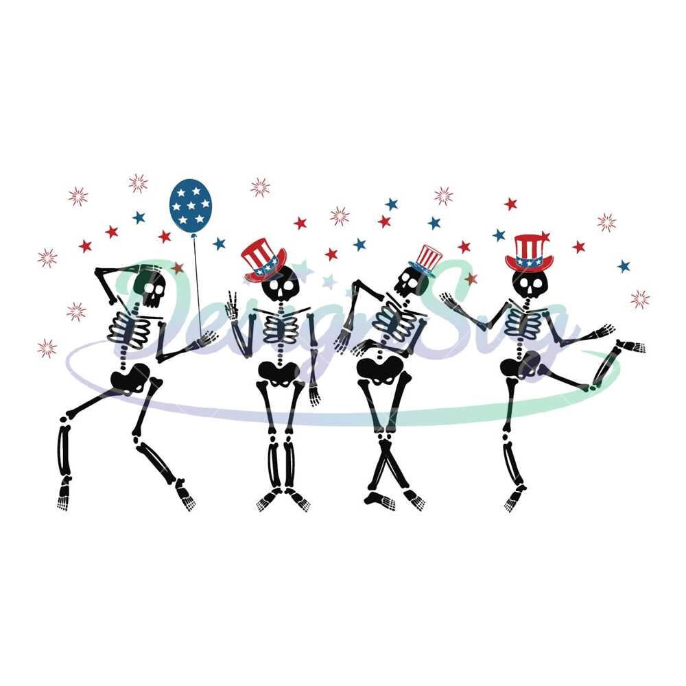 ArtStation - Skeleton Dancing 4th Of July SVG, Fireworks American SVG