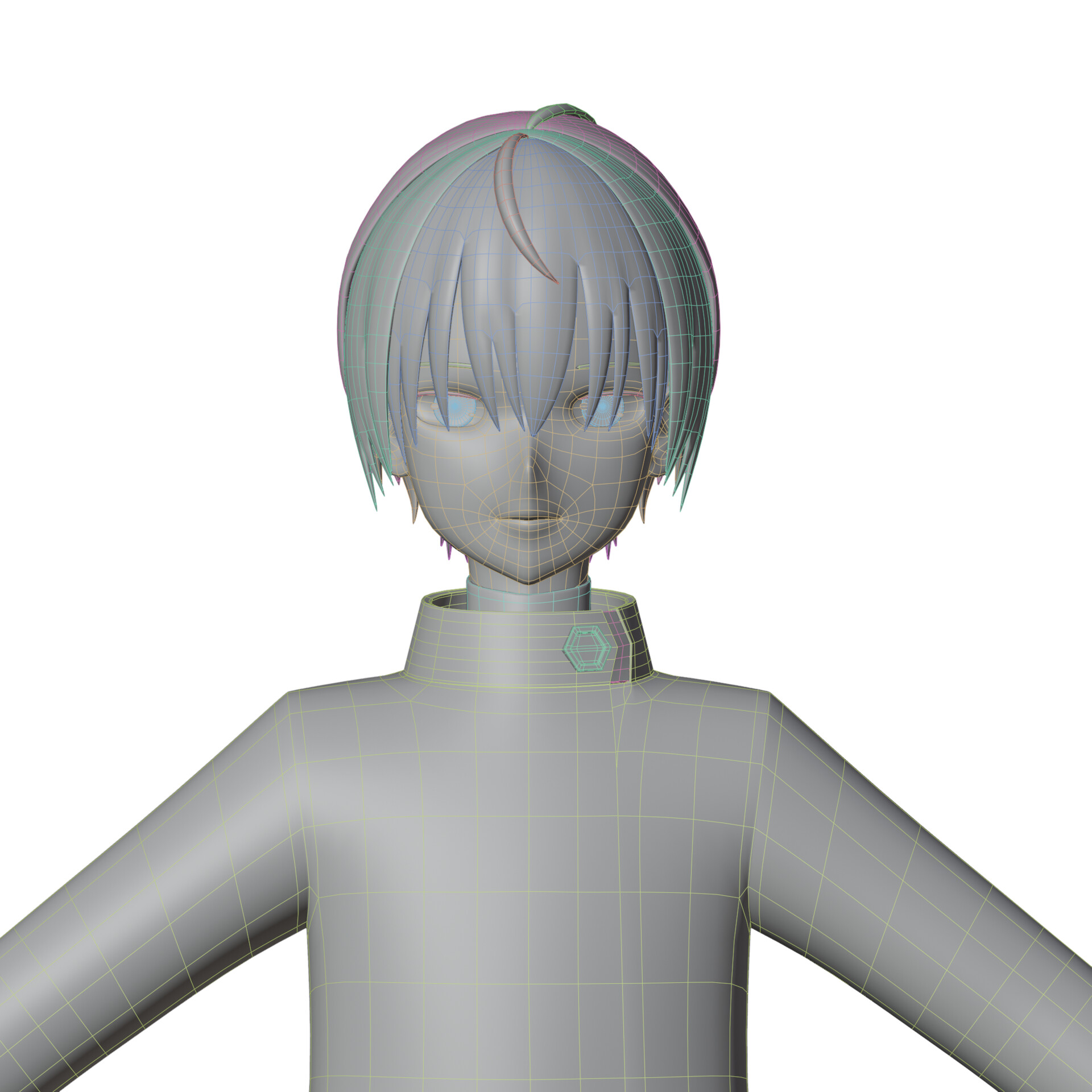 Artstation Anime Mc Character Modeling In Blender