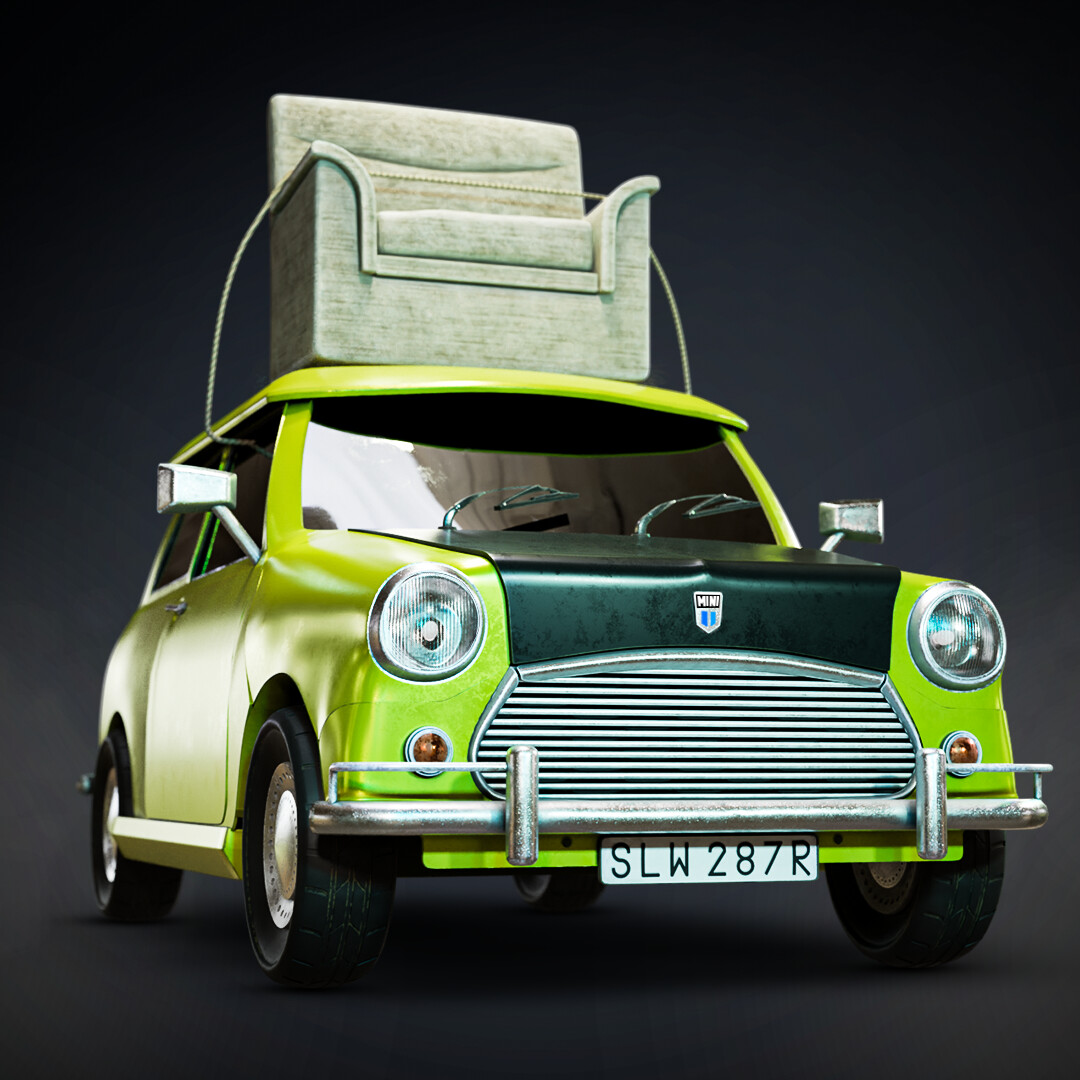 ArtStation - Mr Bean cars / 3D Model + Full Tutorial Process
