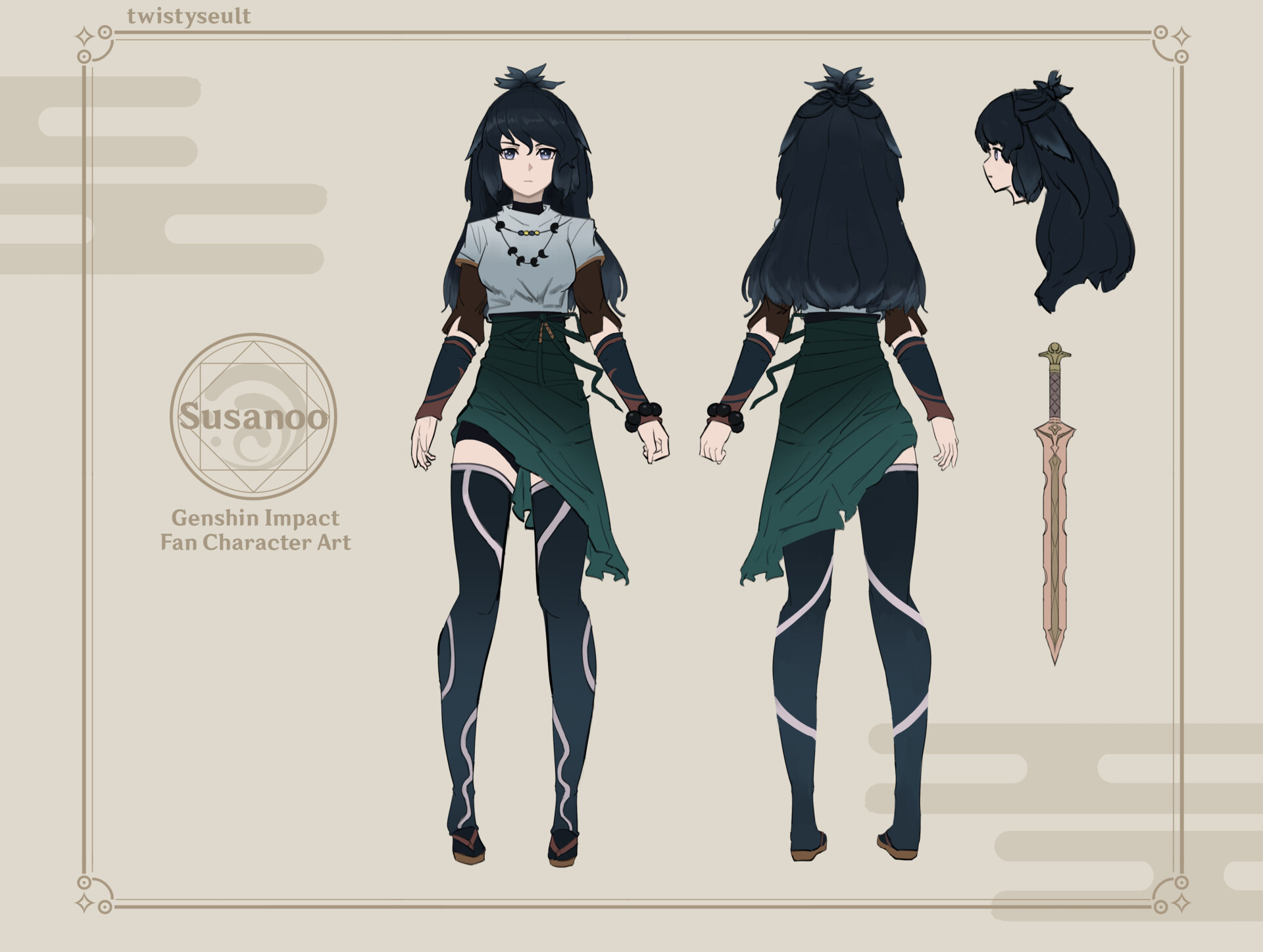 ArtStation - Genshin Impact Fan Character - Susanoo