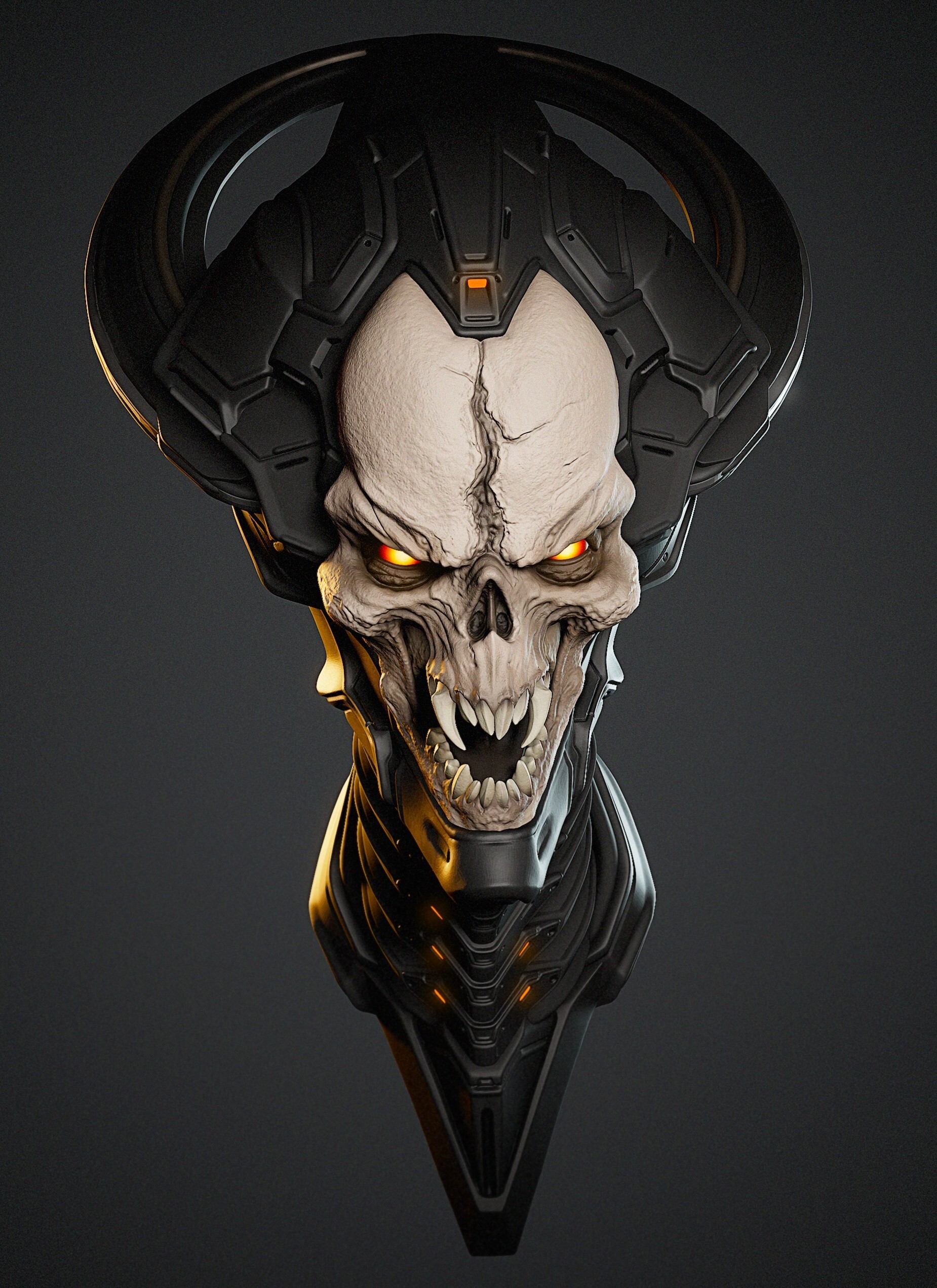 ArtStation - Cyber Demon Head