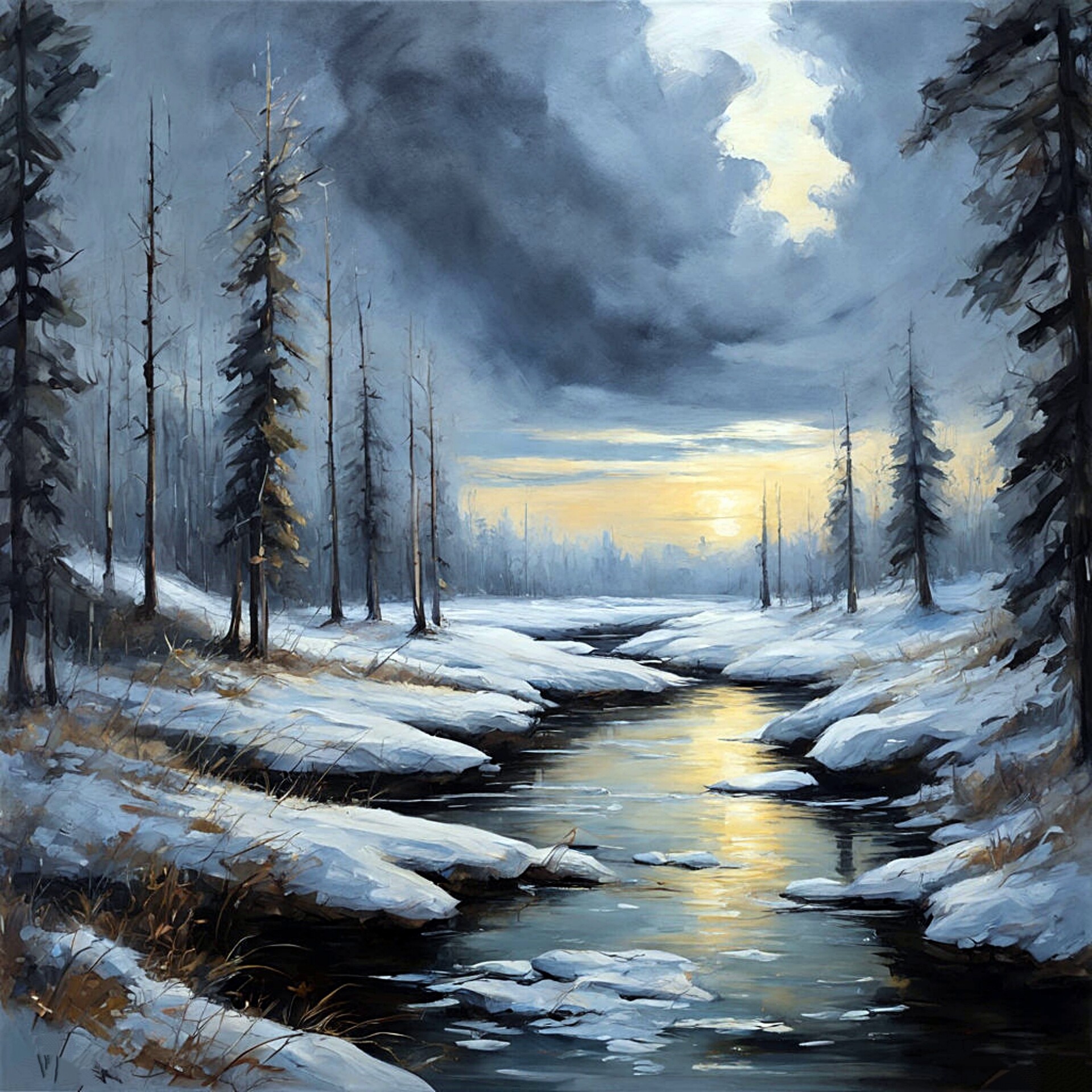 ArtStation - The cold breath of Winter scares us