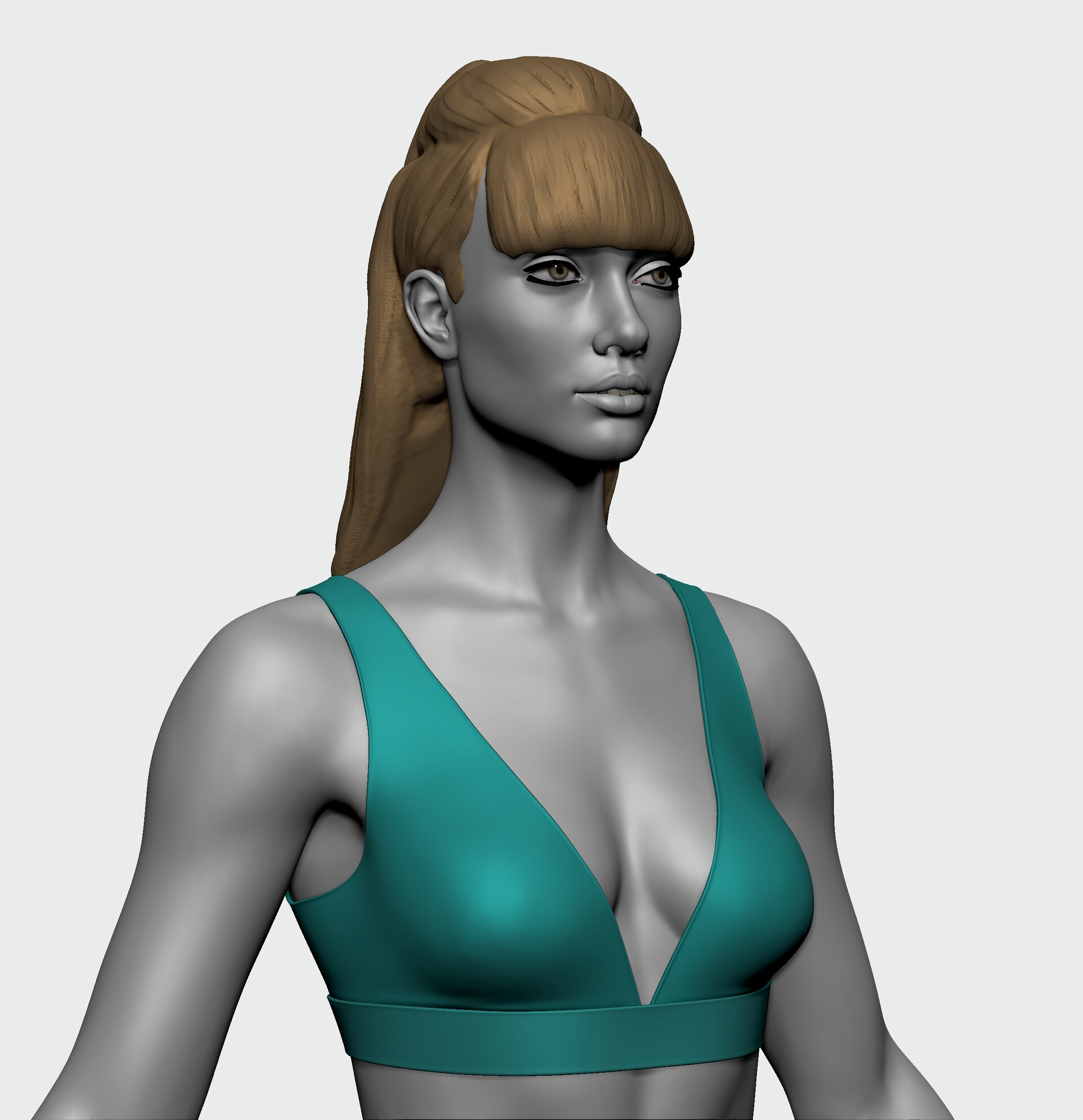 ArtStation - Girl sculpting practice