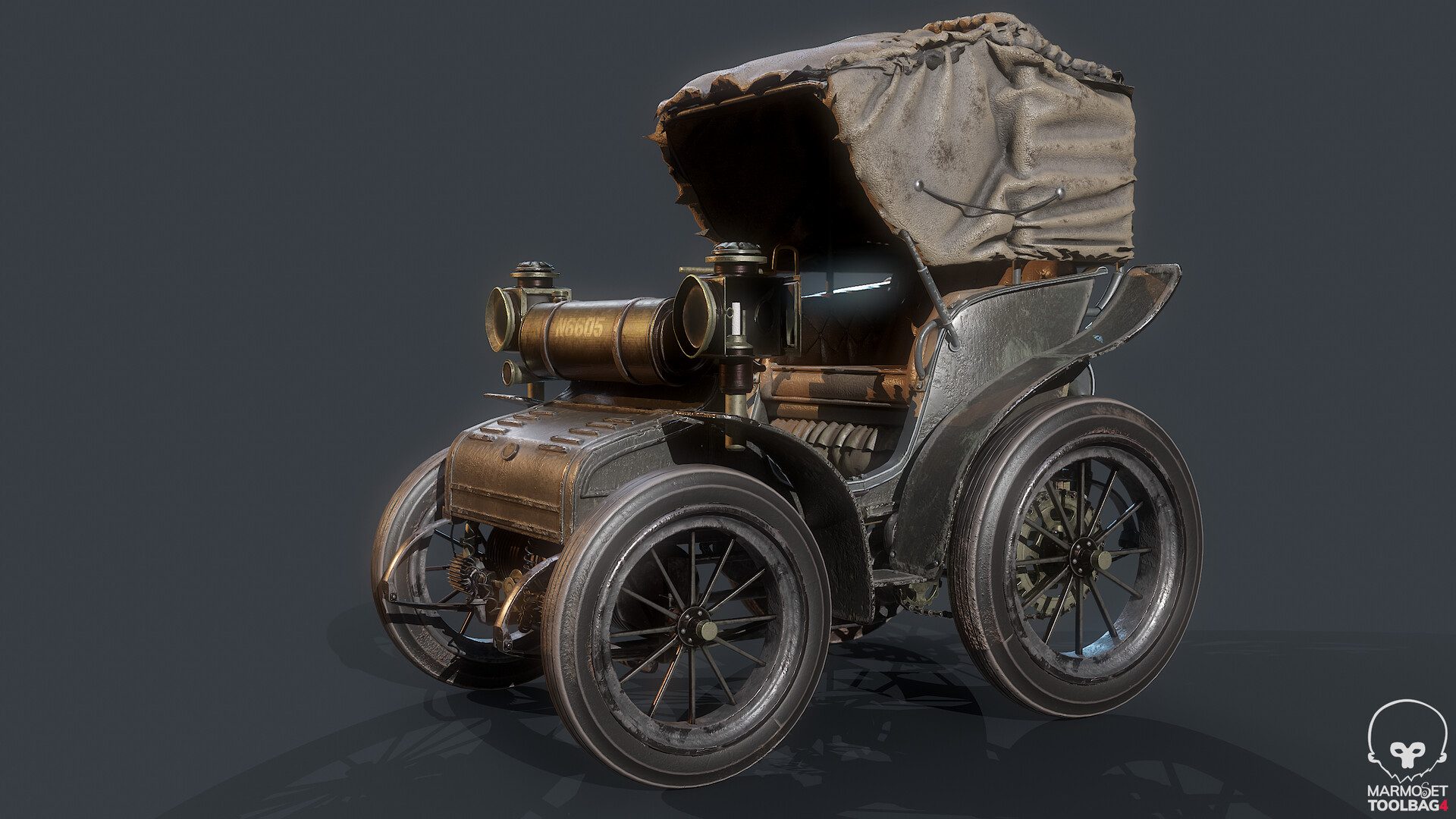 ArtStation - 1897 Henriod Duc Kellner (old car) This is a personal work.
