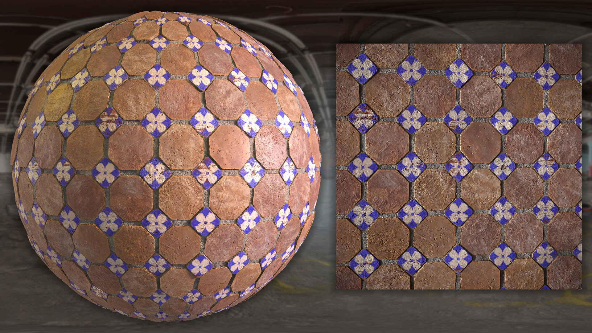 ArtStation - Terracotta Floor Tiles | Substance Designer