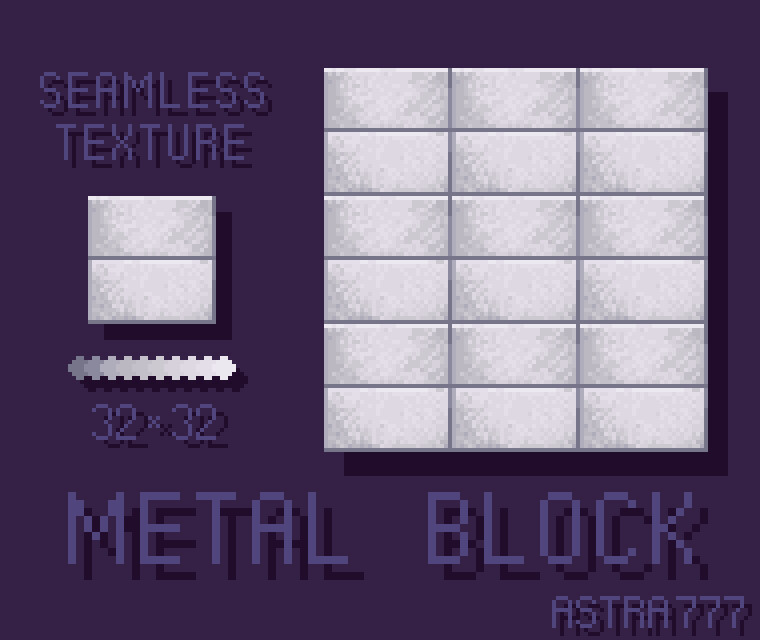 ArtStation - Seamless Pixel Texture - Metal Block