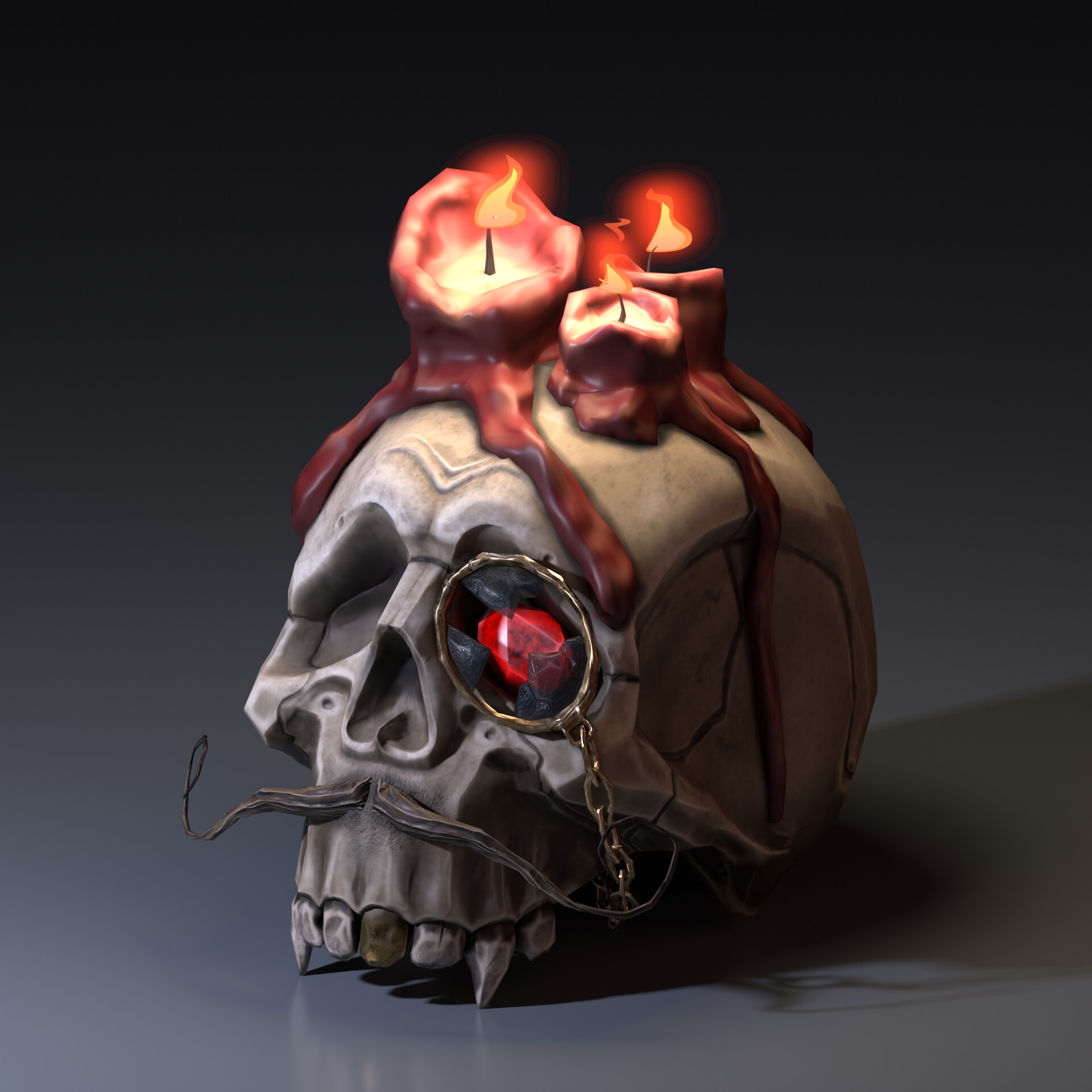 ArtStation - Sad skull