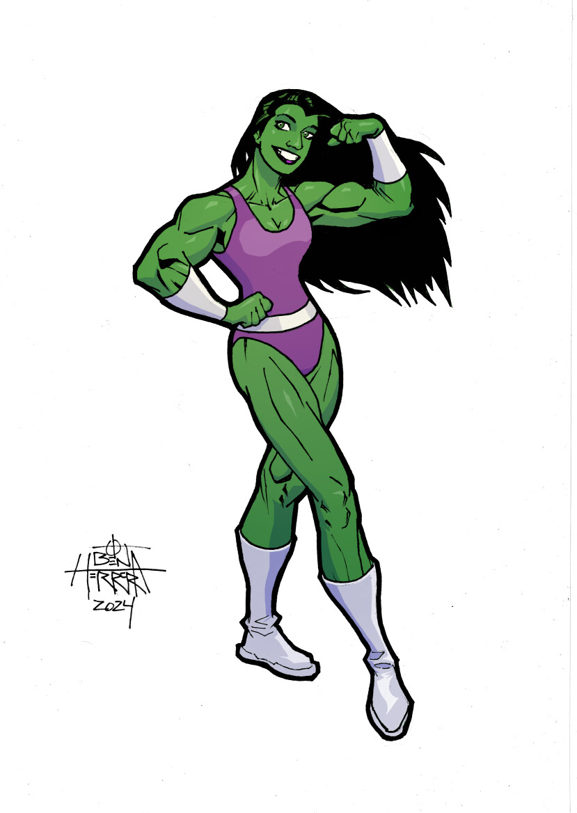 ArtStation - She-Hulk Commission Pencils, Inks, and Colours