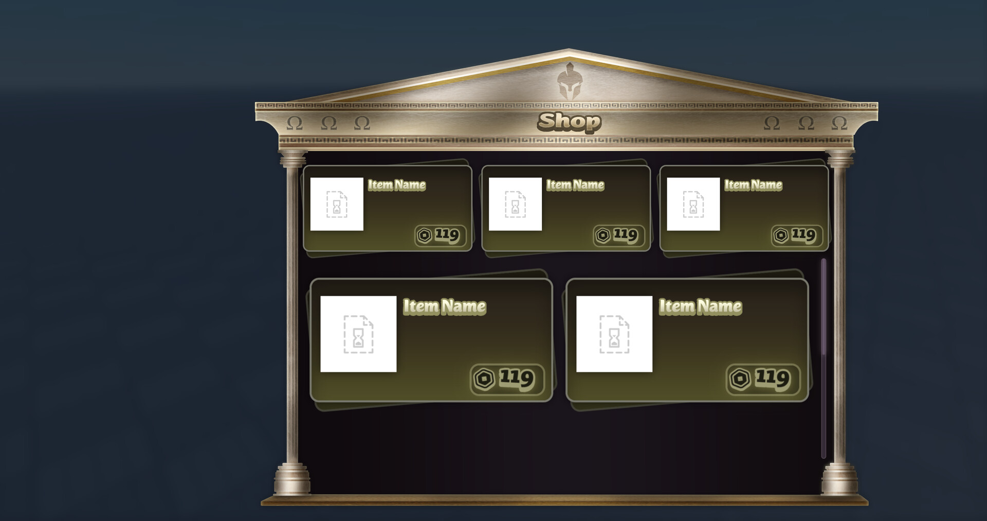 ArtStation - Greek Themed UI WIP
