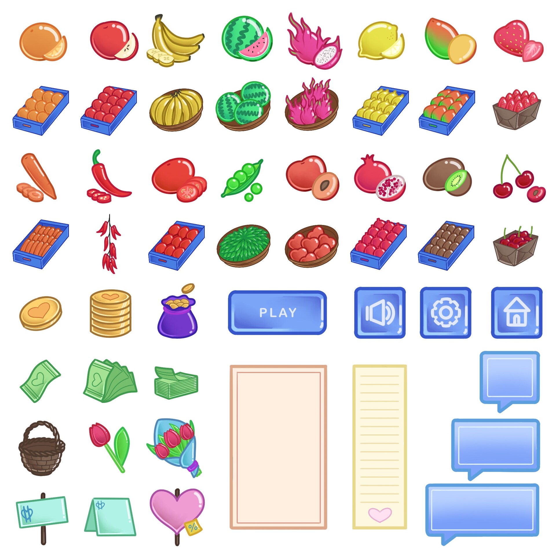 ArtStation - Mobile Game Asset Sheet