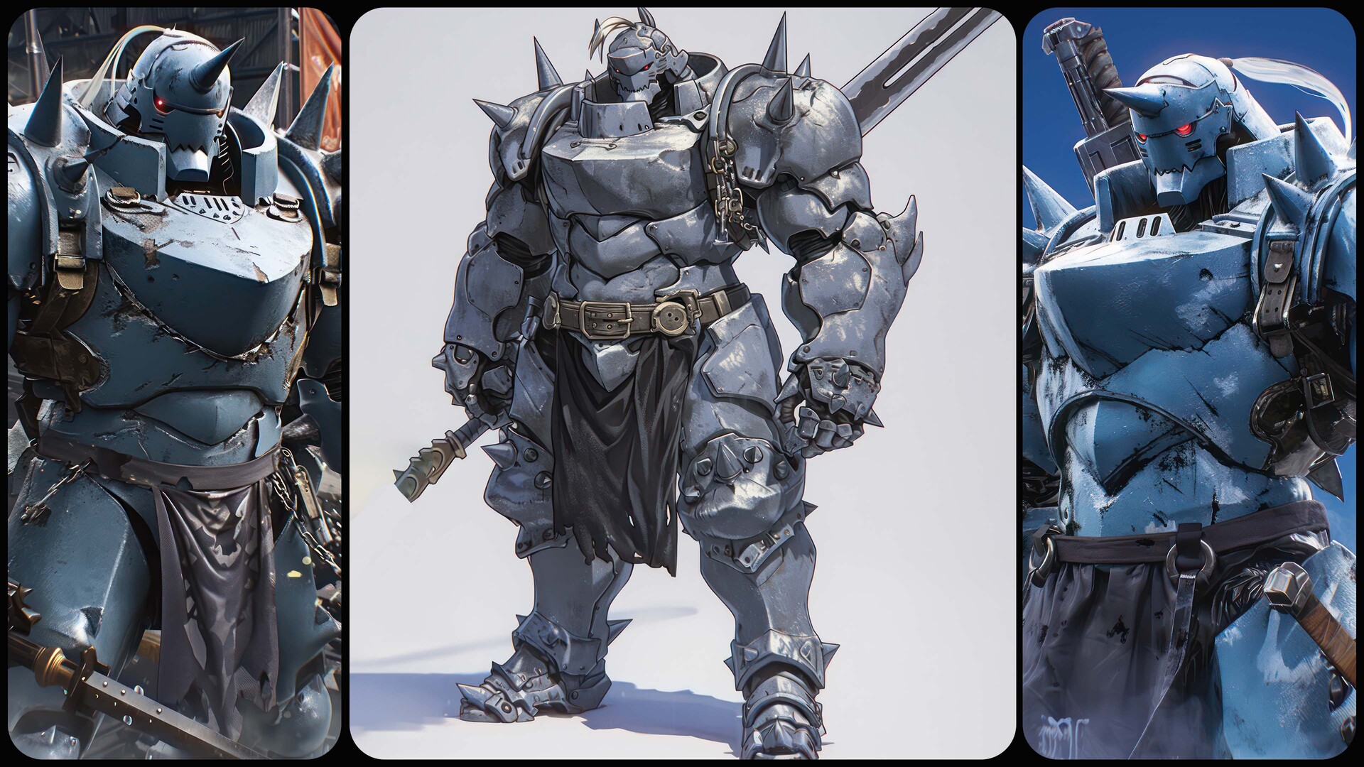 Ferial Studio - 🔹210 Alphonse Elric - Anime Character Reference Image ...