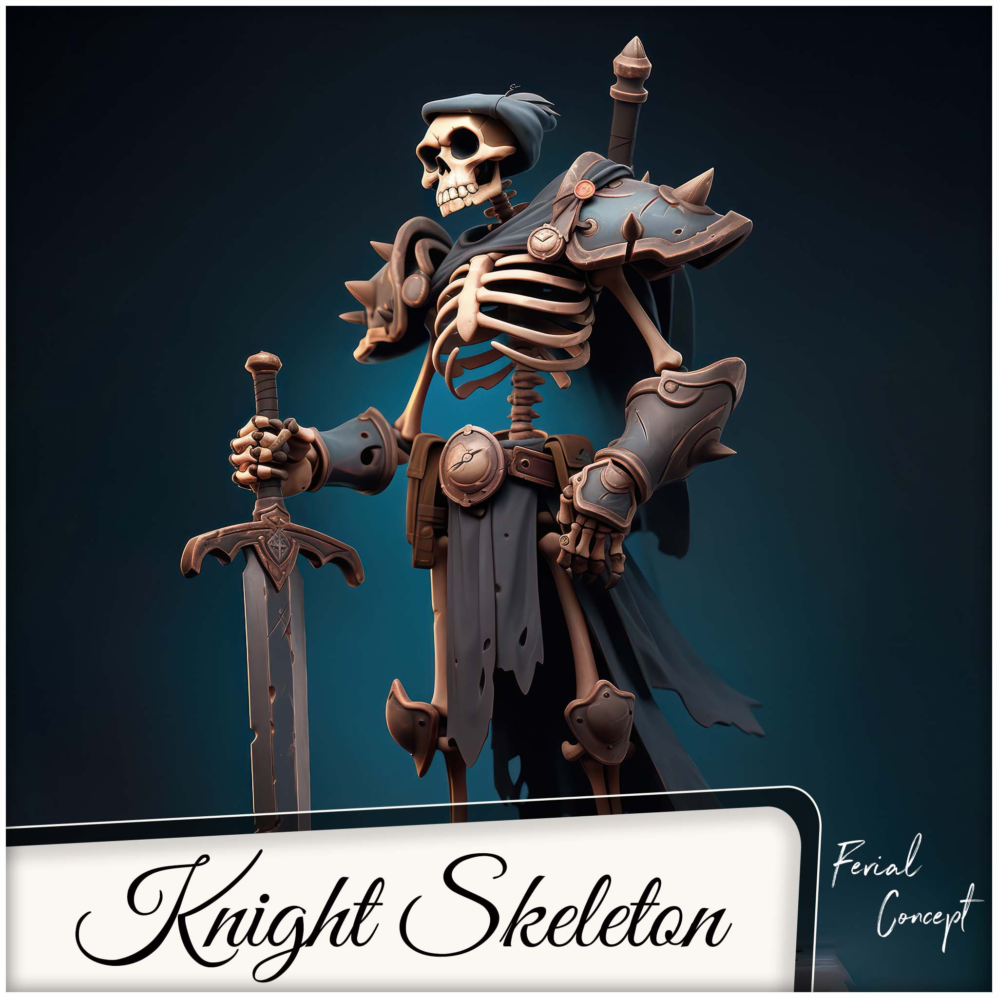 Ferial Studio - 🔹220 Knight Skeleton - Stylized Character Reference ...