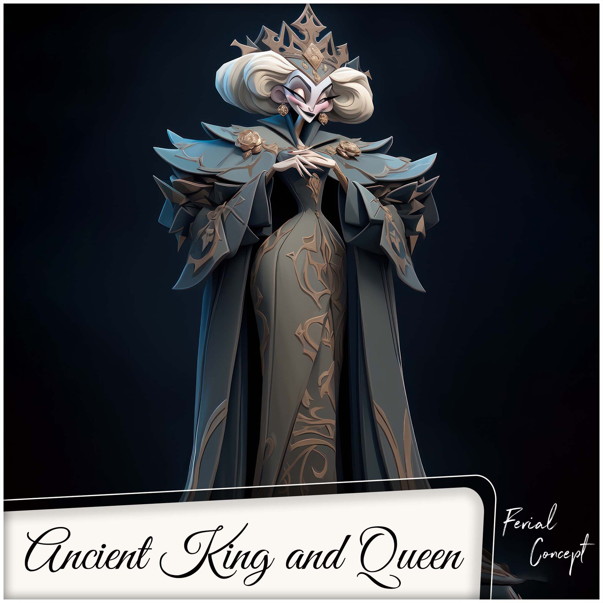 Ferial Studio - 🔹250 Ancient King and Queen - Stylized Character ...