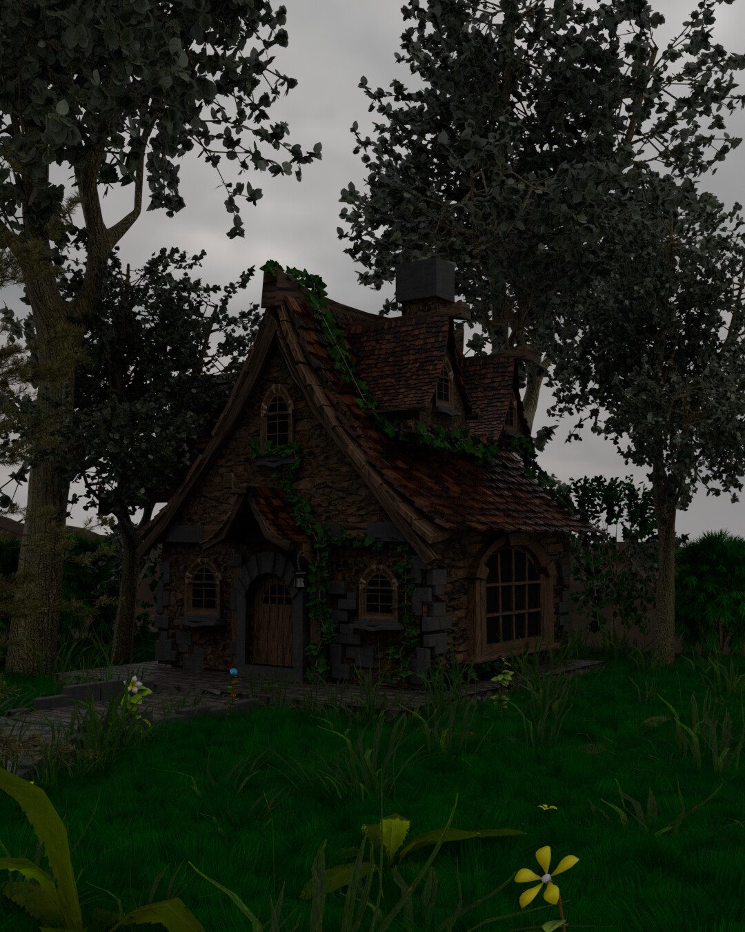 ArtStation - House in woods