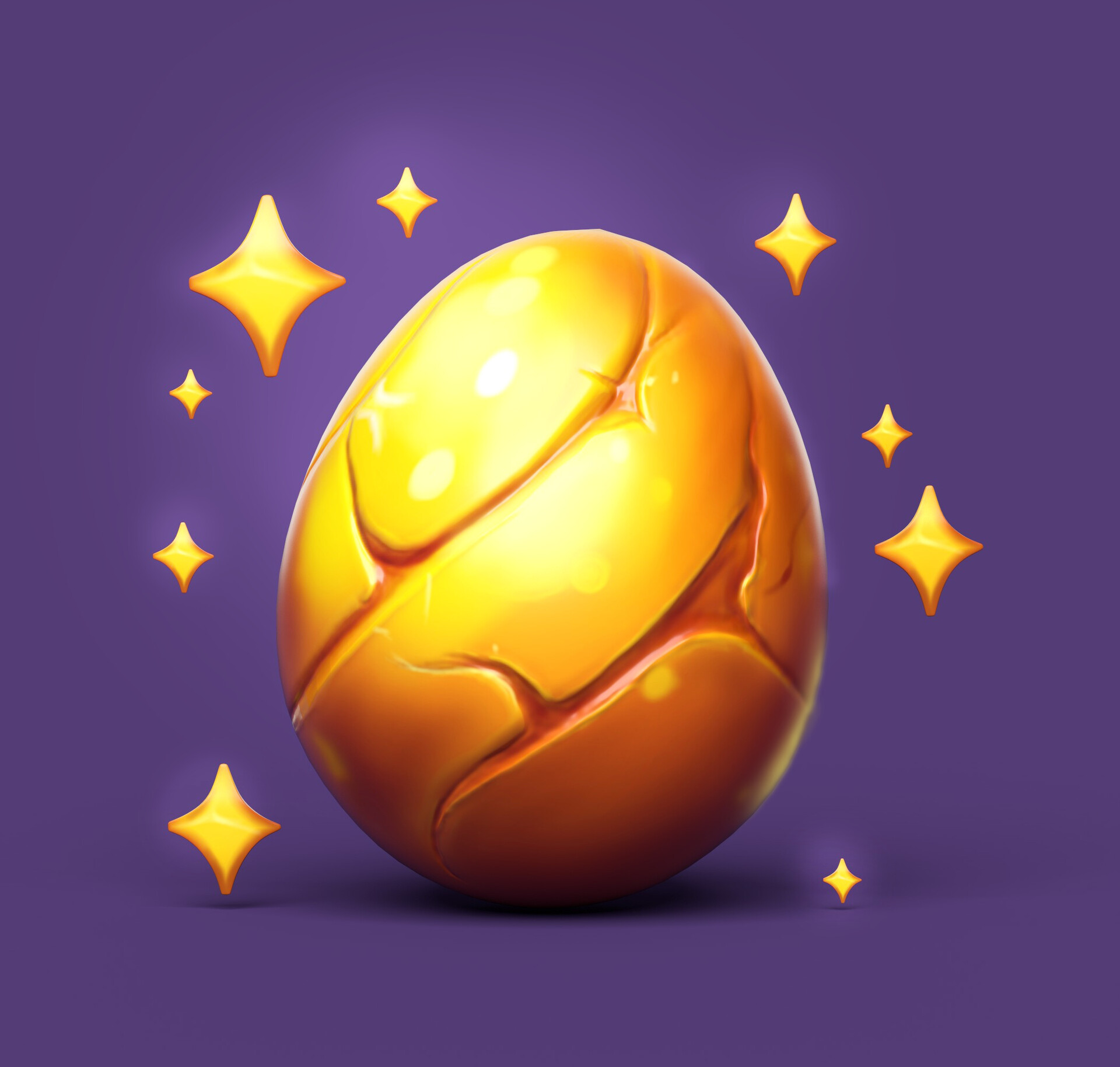 ArtStation - Hand Painted Golden Egg