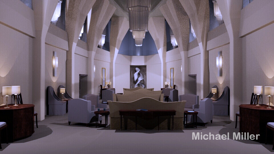 ArtStation - Large room with Sculpture