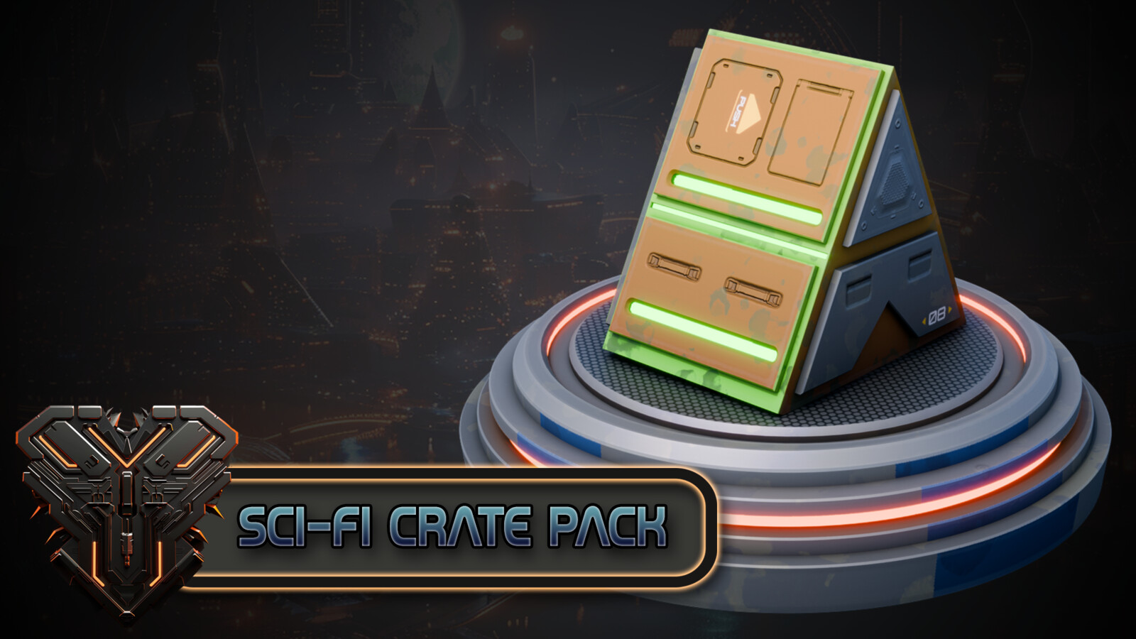 3D Tudor - Blender & Unreal Engine Massive Stylized Sci-fi Crate Pack