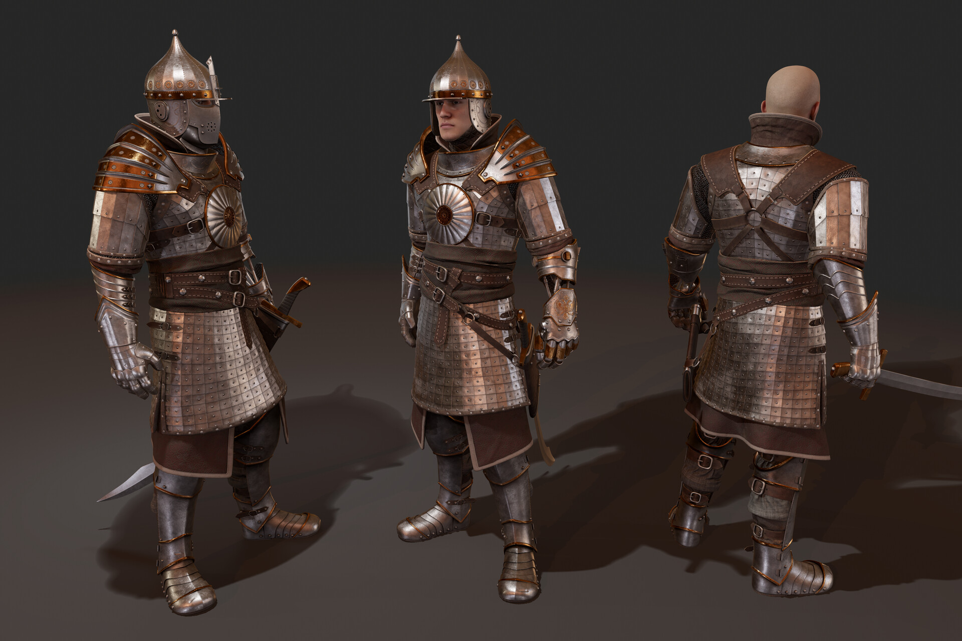 ArtStation - Knight in riveted and sewn-on armor