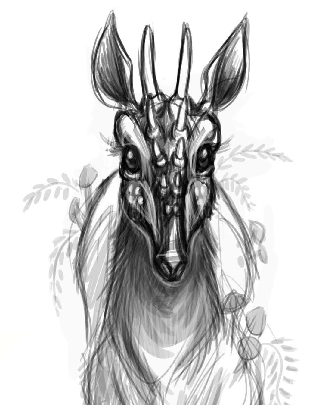 lambiart - Creature Sketch - The Fawn