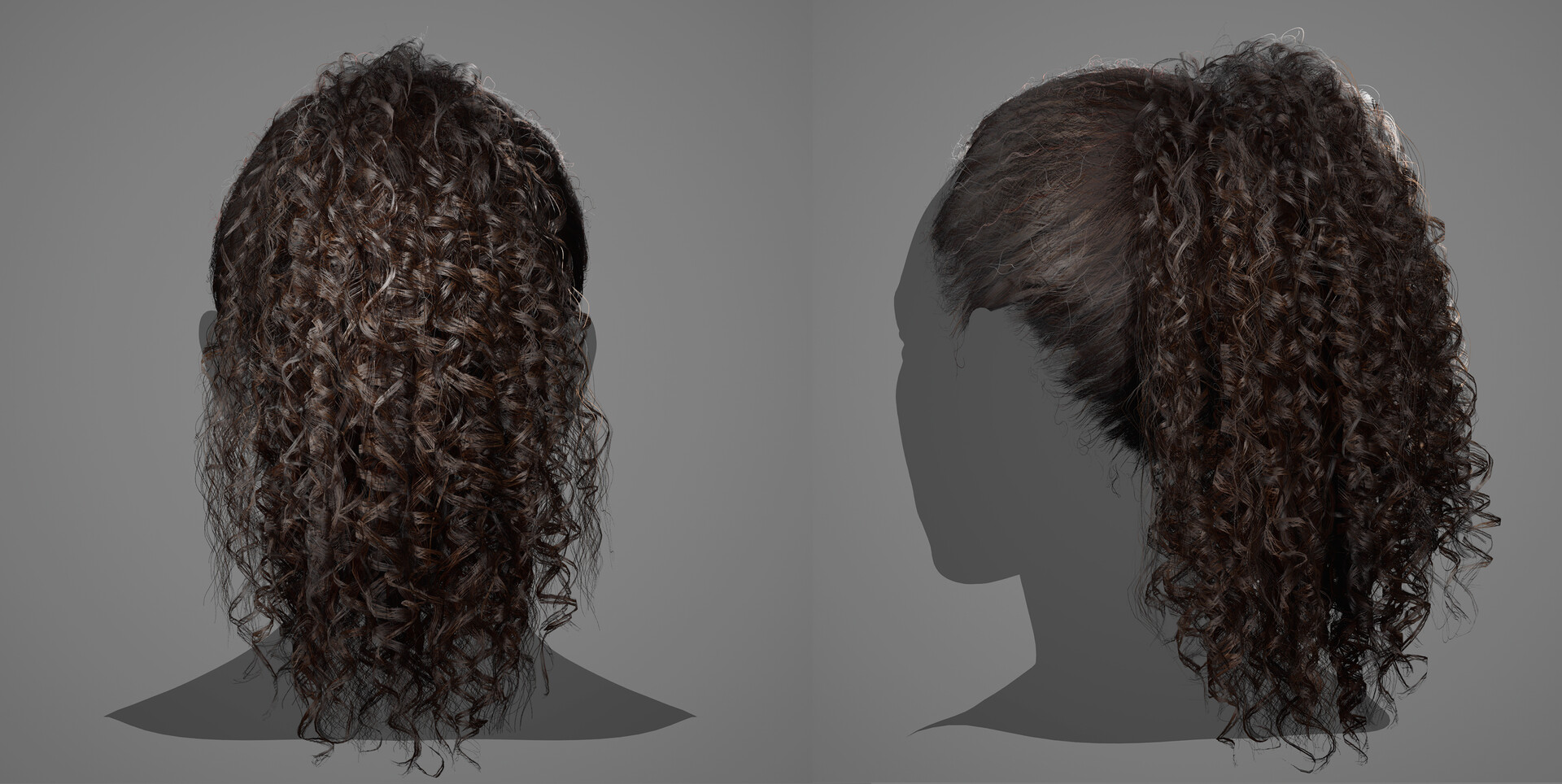 how to draw curly hair in a ponytail