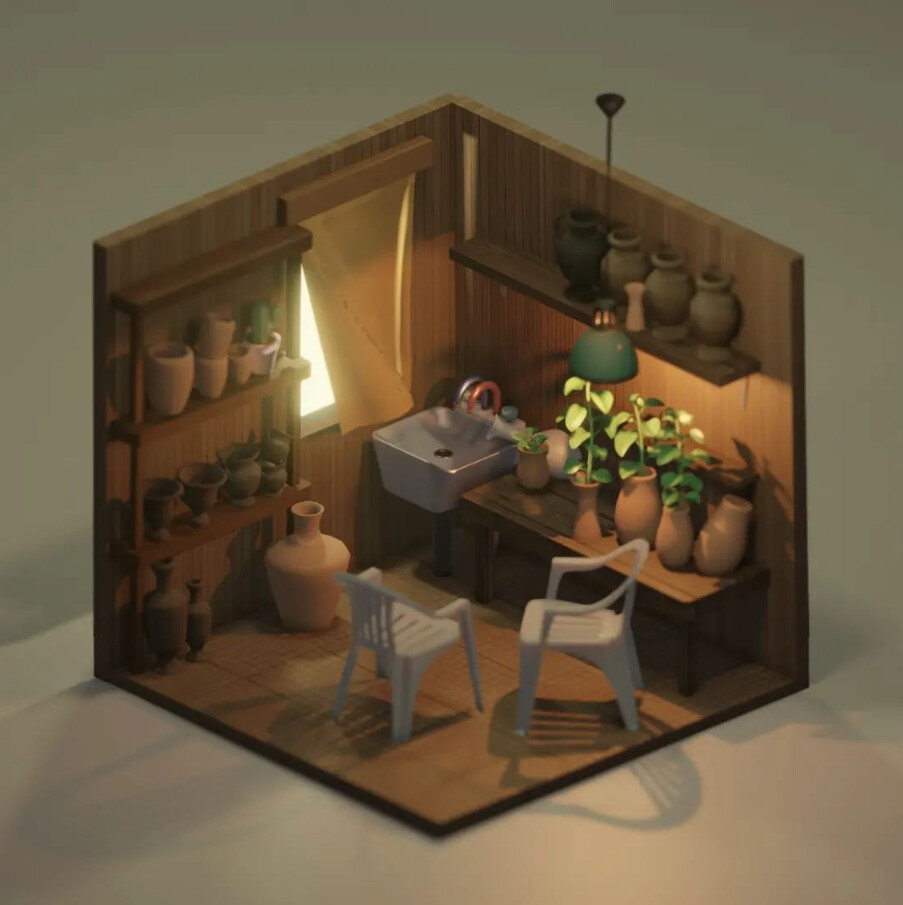 ArtStation - Progress on building rooms